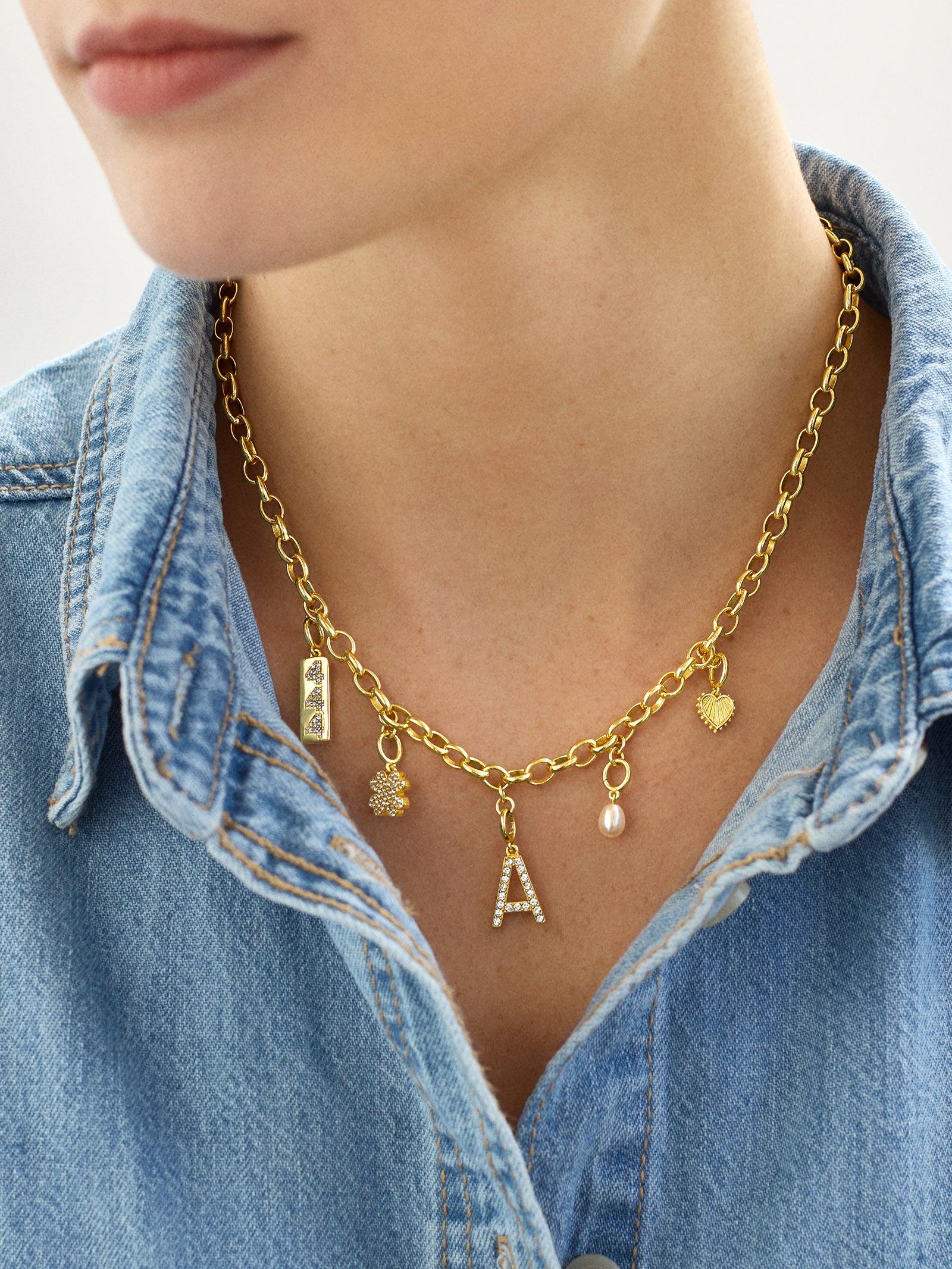 Spaced Custom Charm Necklace - Spaced Charm Necklace – Customizable ...