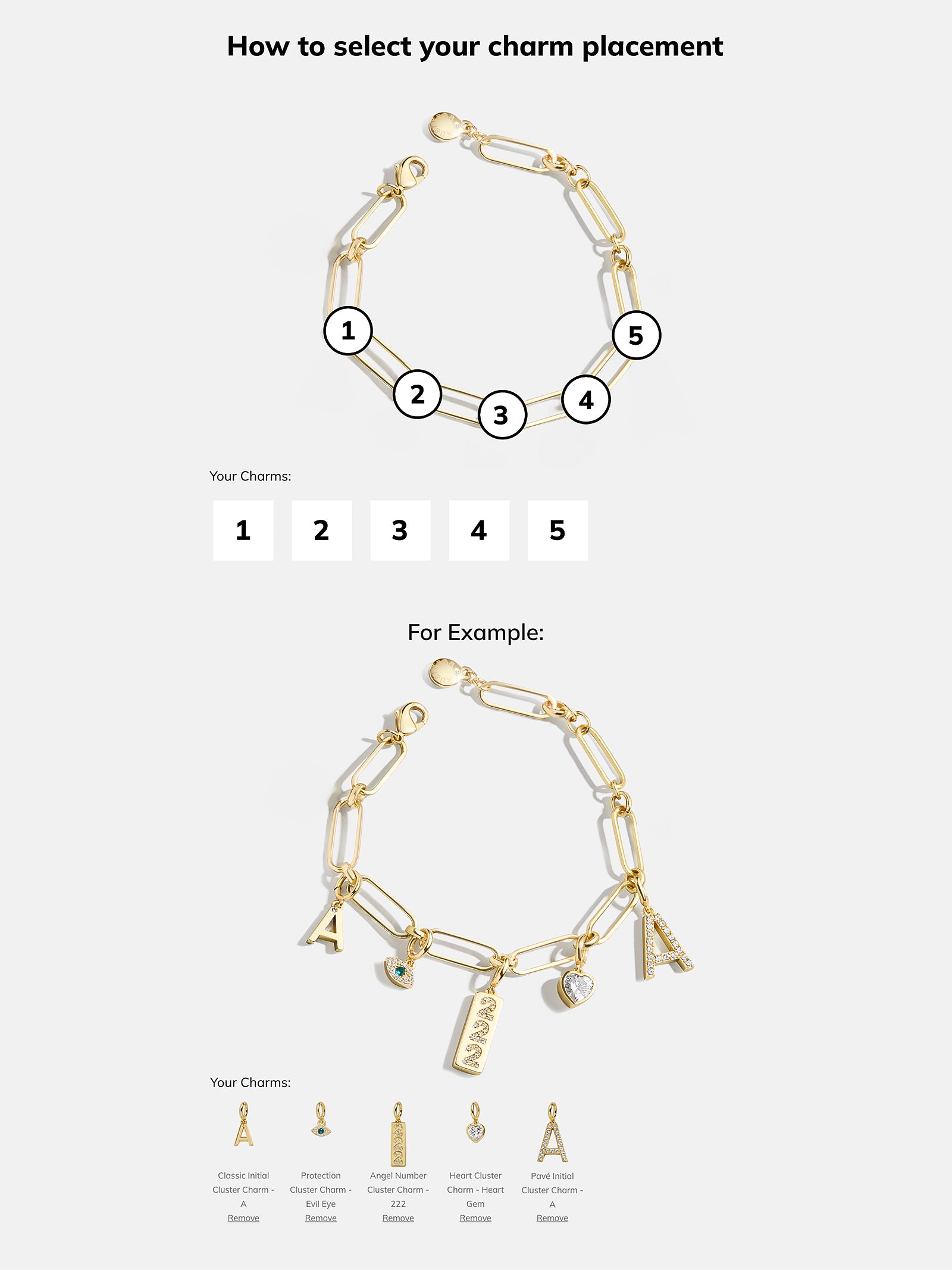 Spaced Custom Charm Bracelet - Spaced Charm Bracelet – Made with Love ...