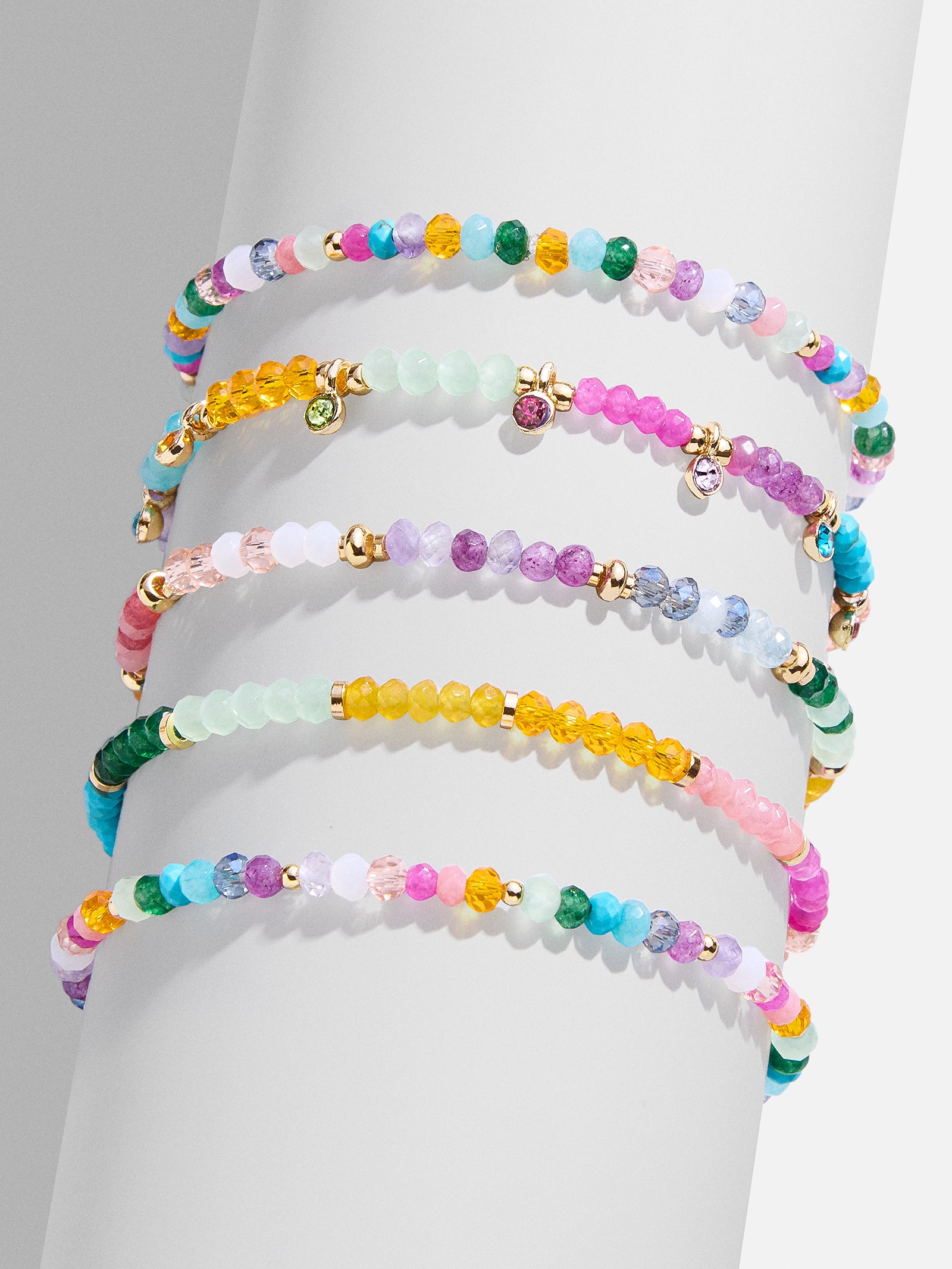 Indya Semi-Precious Bracelet Set - Multi – Set of 5 semi-precious ...
