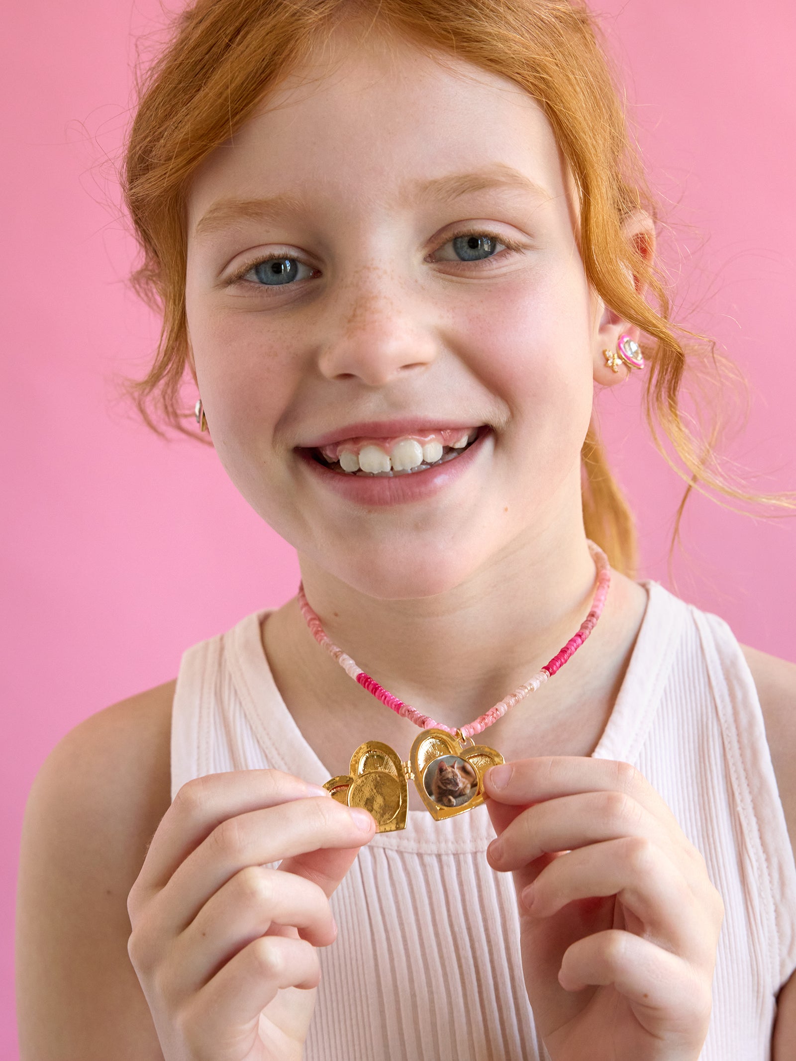 Lil' Sweetheart Kids’ Locket Necklace - Heart – Beaded necklace with ...