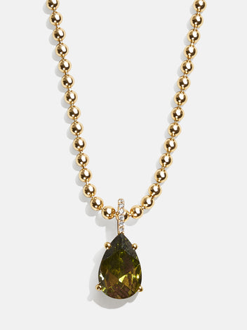 Esther 18K Gold Plated Sterling Silver Birthstone Necklace - Peridot ...