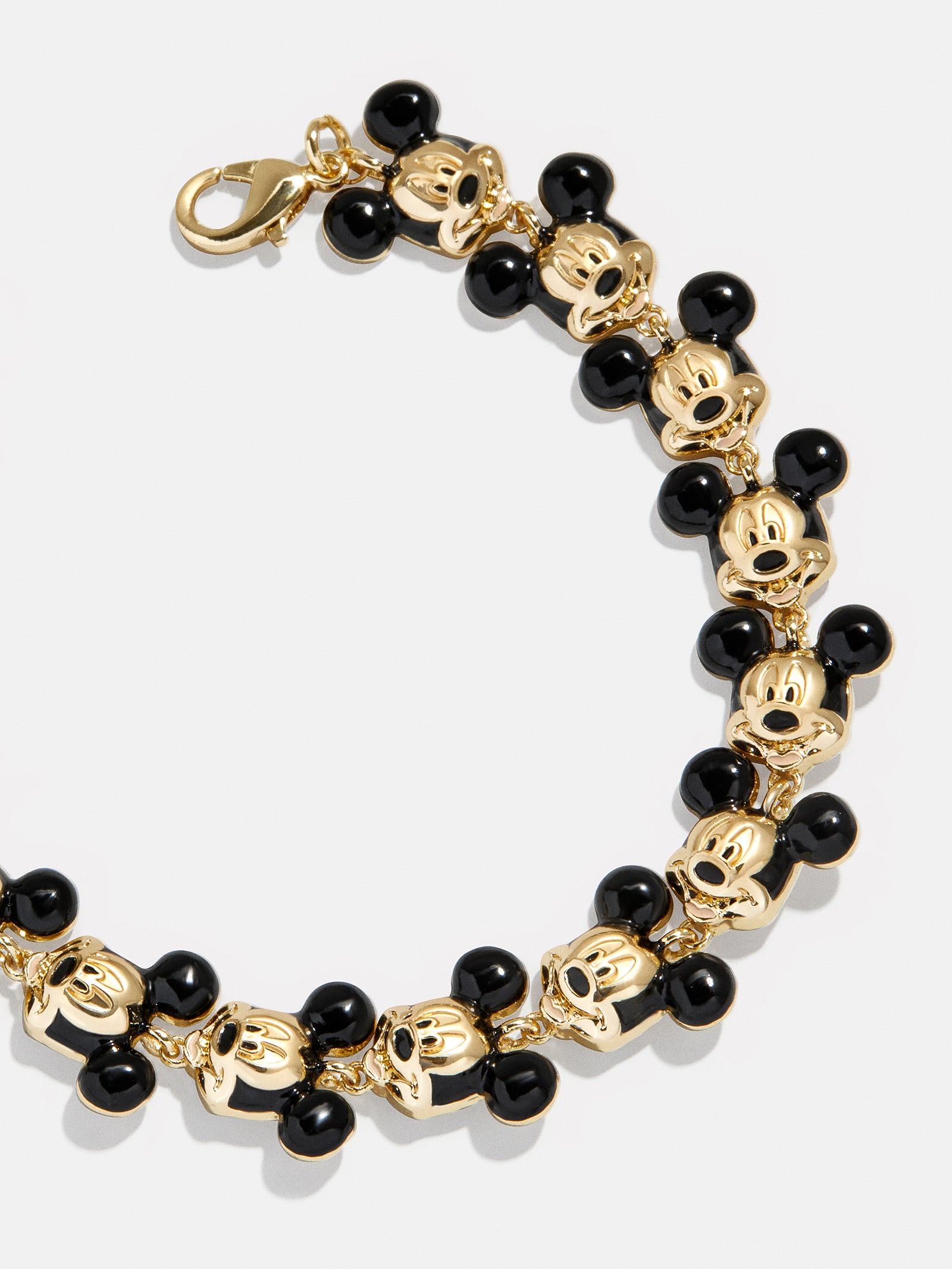 Disney Mickey Mouse Repeating Character Head Bracelet - Gold/Black ...