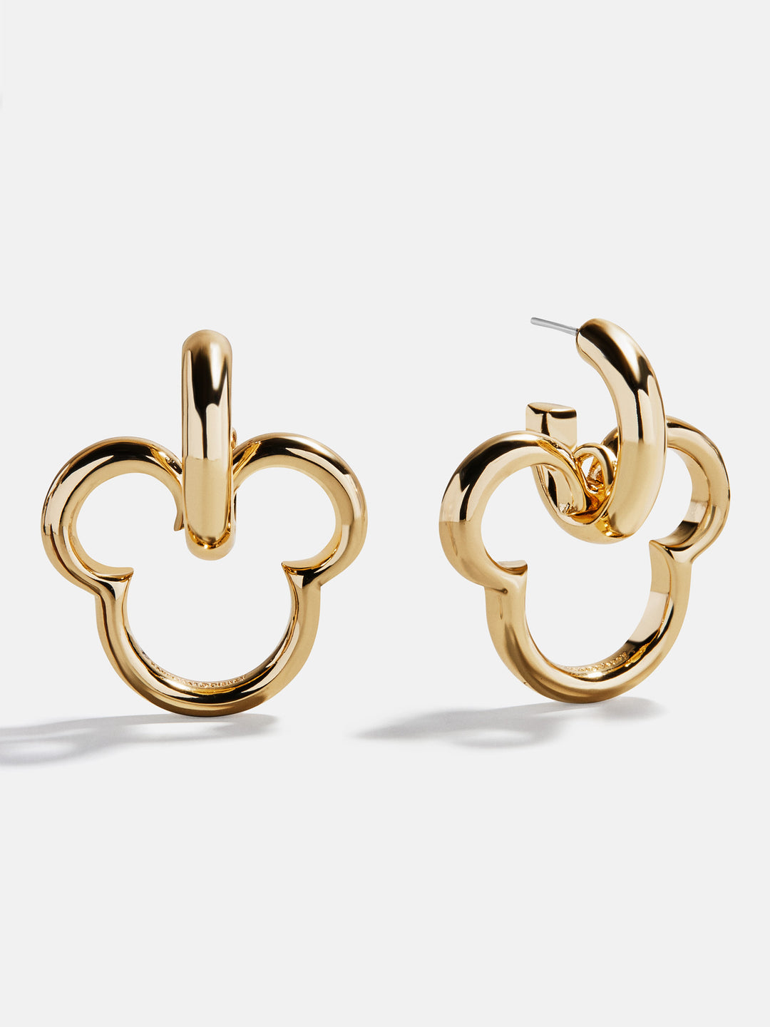 Disney Mickey Mouse Puffy Hoops - Gold – Chunky gold earrings – BaubleBar
