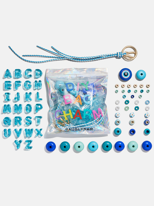The Mini Custom Bead Kit - Blue/Evil Eye – DIY bag charm kit – BaubleBar