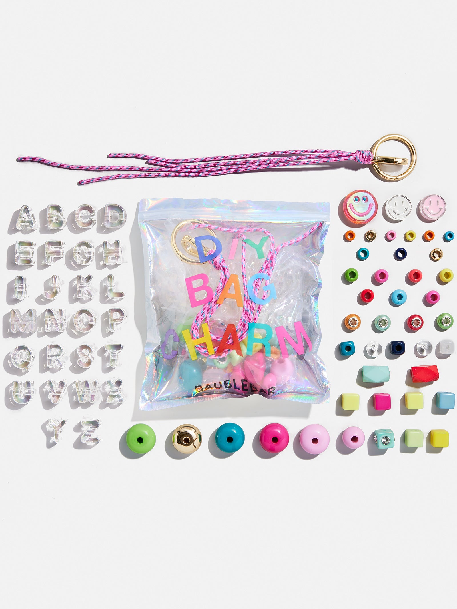The Mini Custom Bead Kit - Multi/Smiley Face – DIY bag charm kit ...
