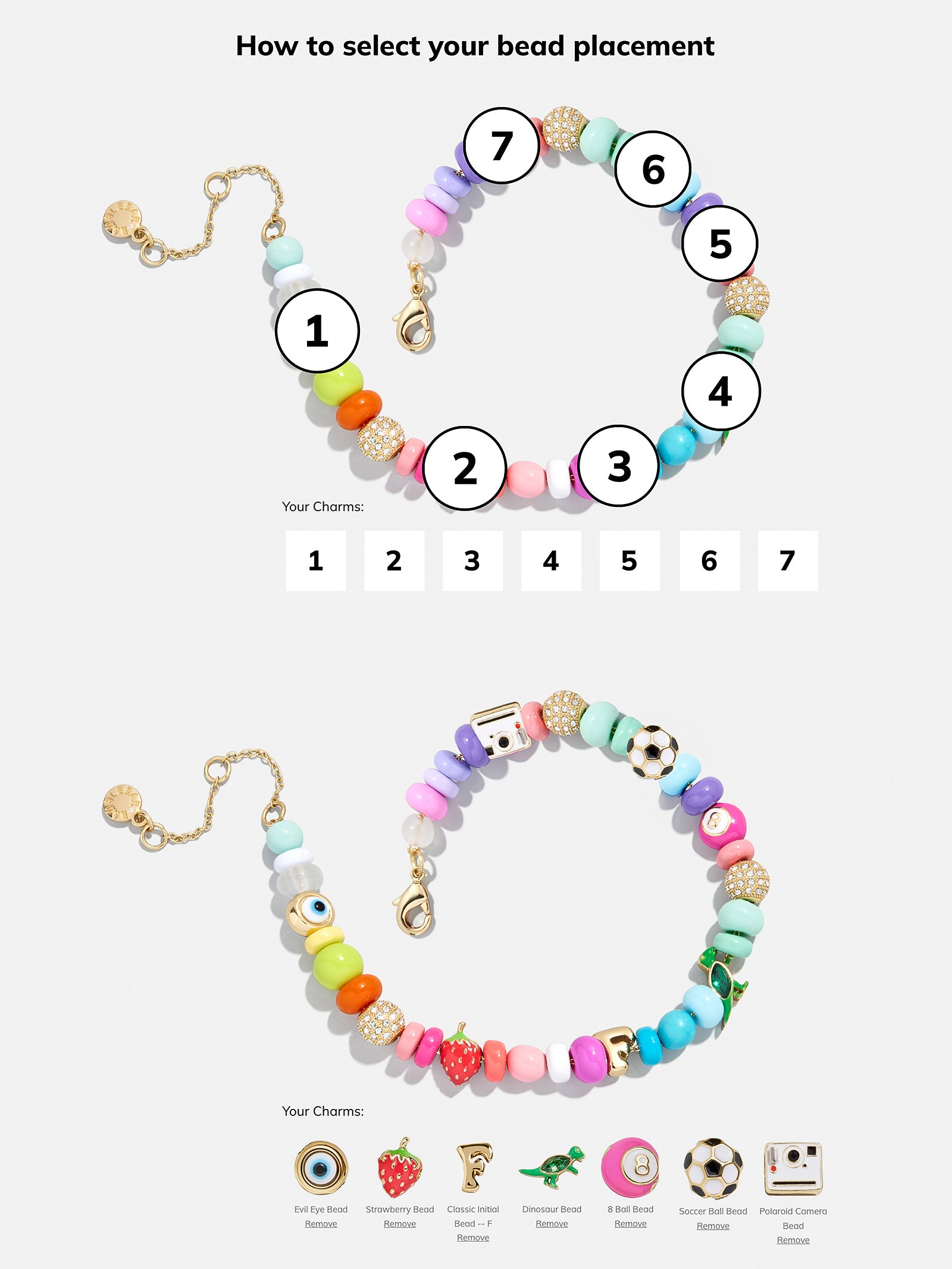 Beaded Custom Charm Bracelet - Multi Beaded Bracelet – This Week Only ...