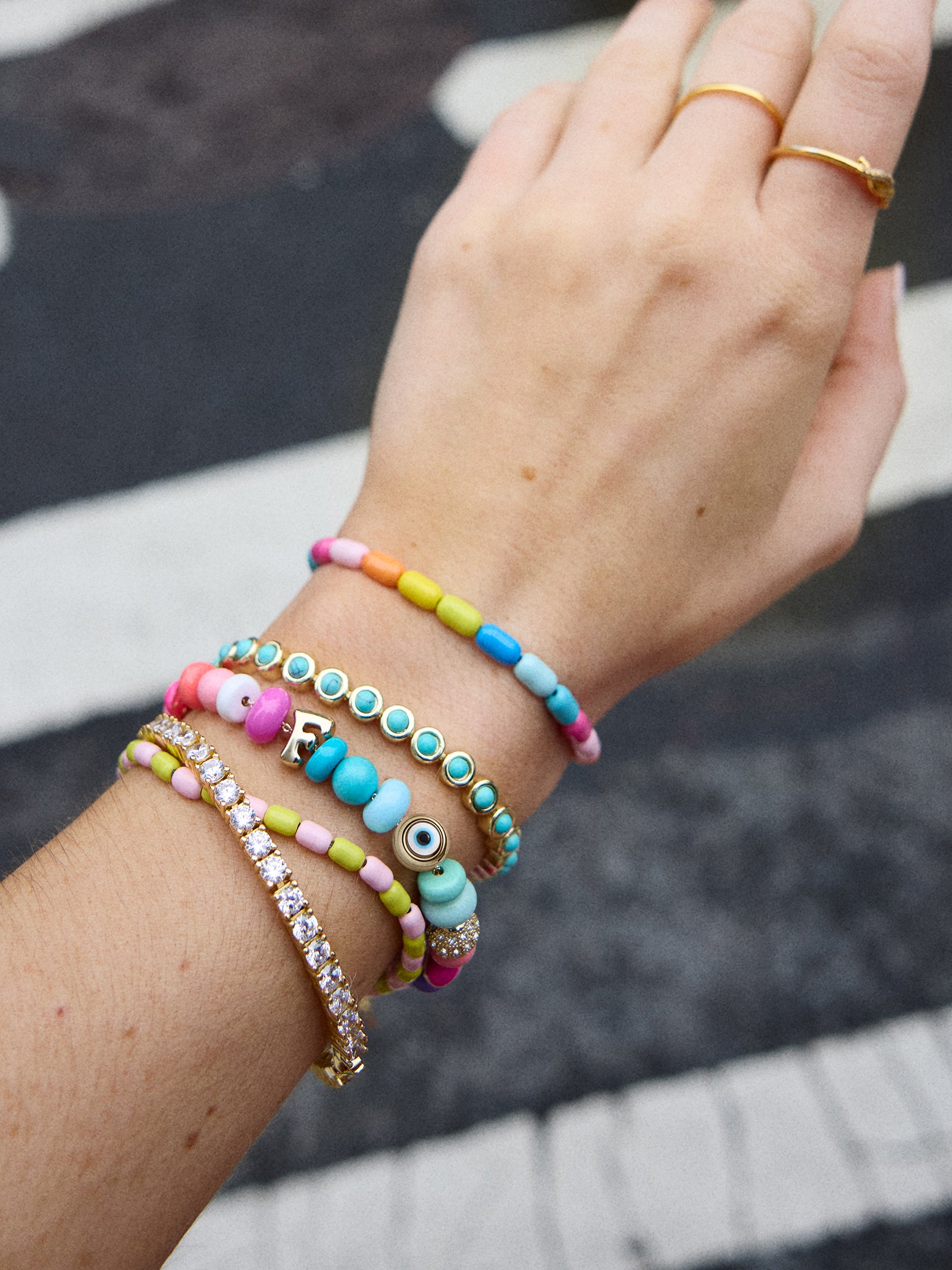 Beaded Custom Charm Bracelet - Multi Beaded Bracelet – Ends Sunday ...