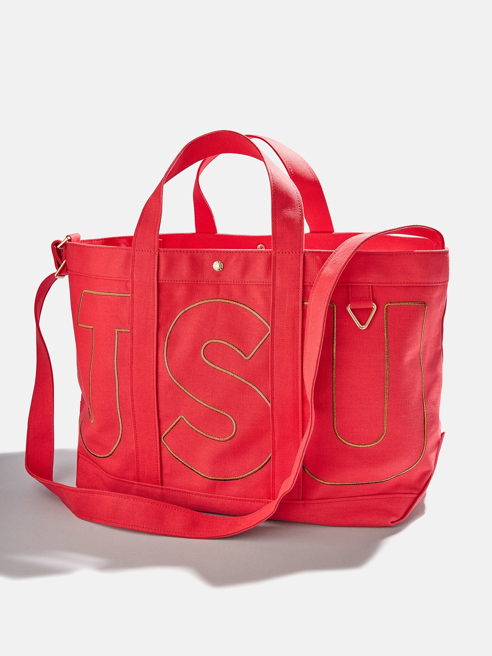 Custom Alpha Tote - Cherry Red – Personalized canvas tote bag with ...