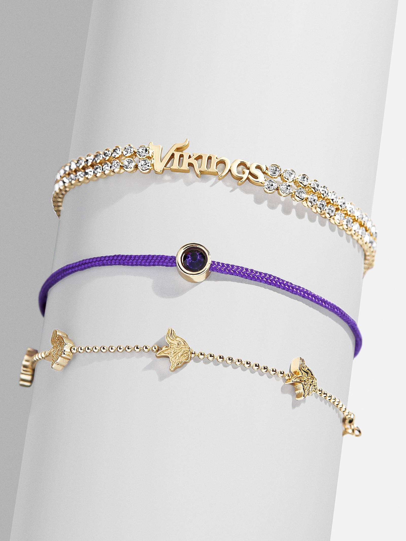 NFL Bracelet Set - Minnesota Vikings – Set of three stacking bracelets ...