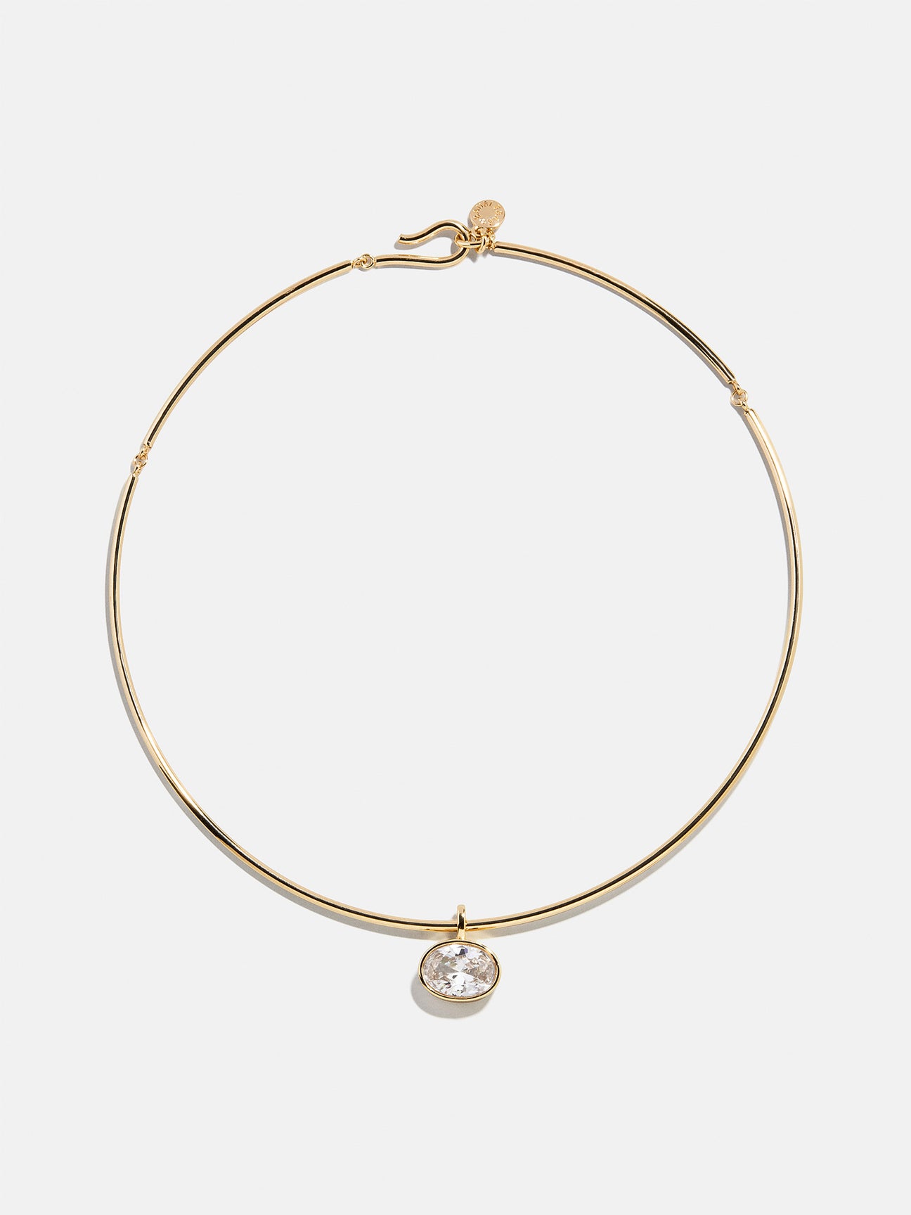 Lexi Crystal Collar Necklace - Gold – Choker necklace with oval crystal ...