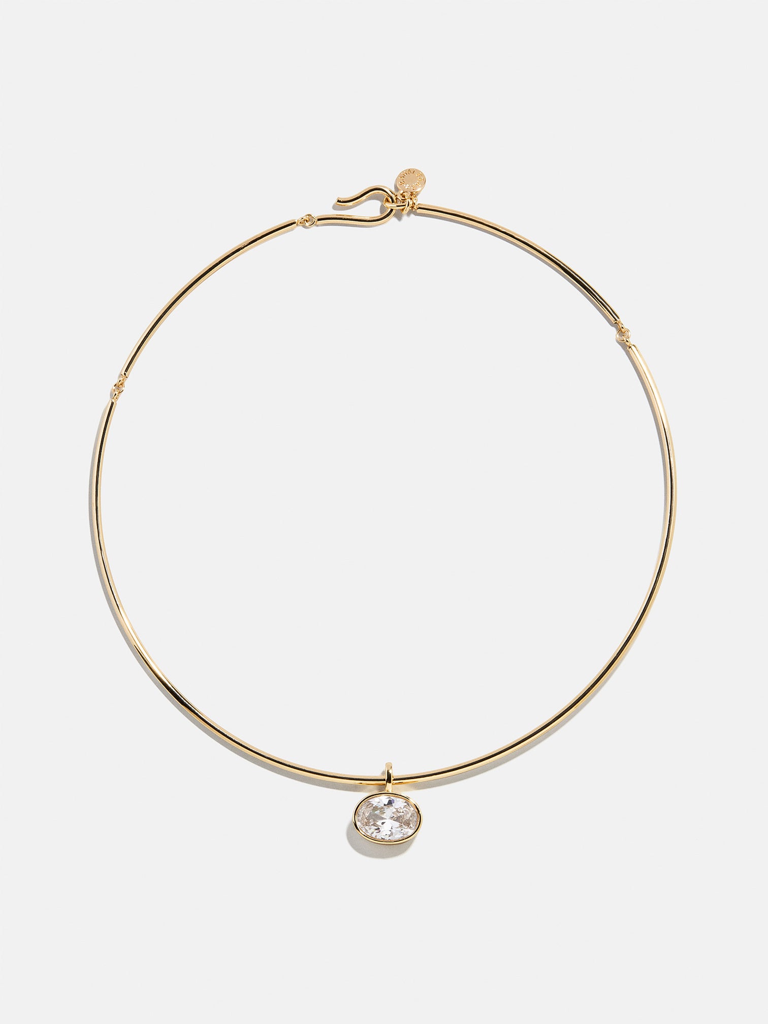 Lexi Crystal Collar Necklace - Gold – Choker necklace with oval crystal ...