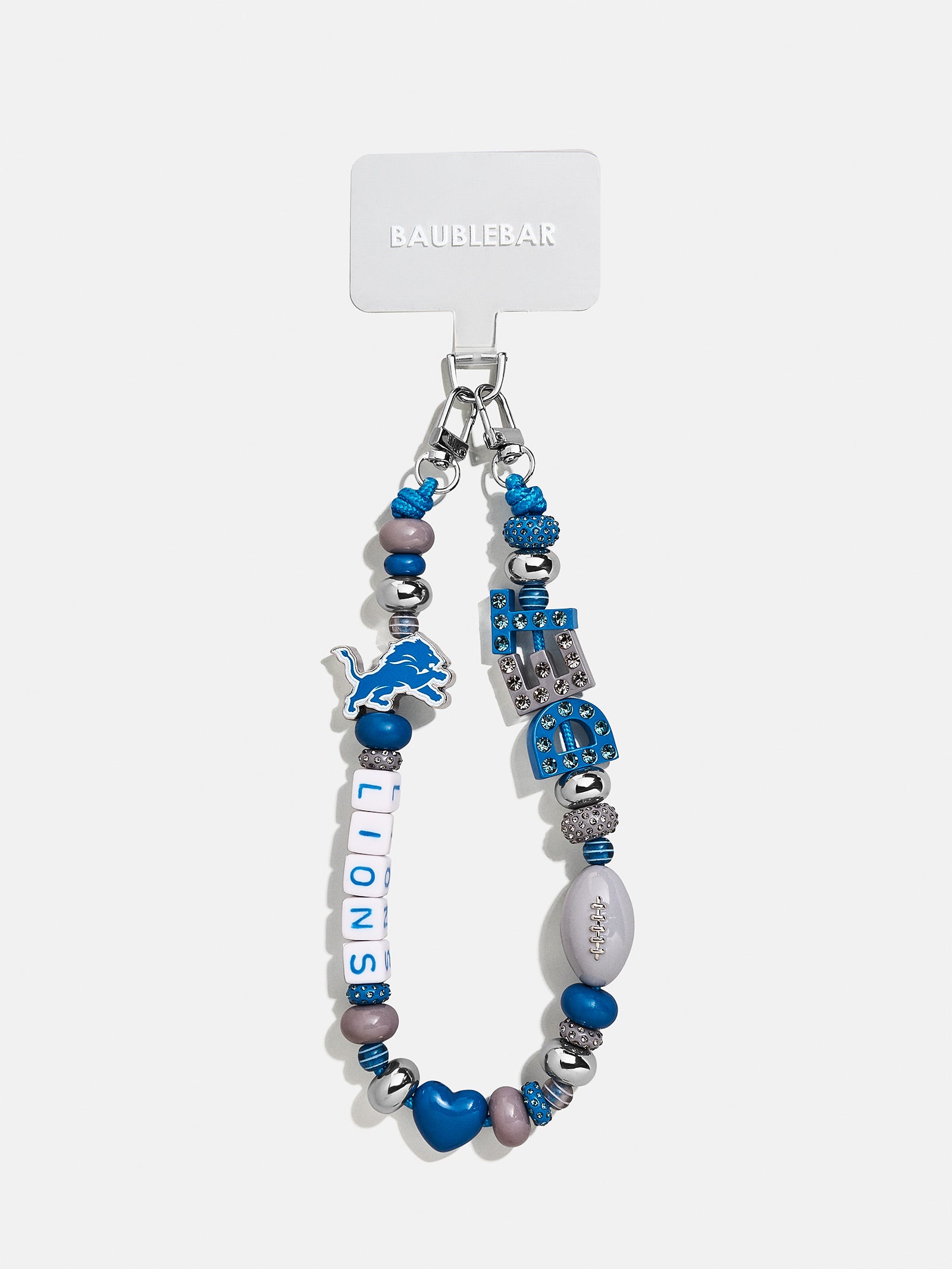 NFL Beaded Phone Charm - Detroit Lions – Hands-free wristlet phone ...