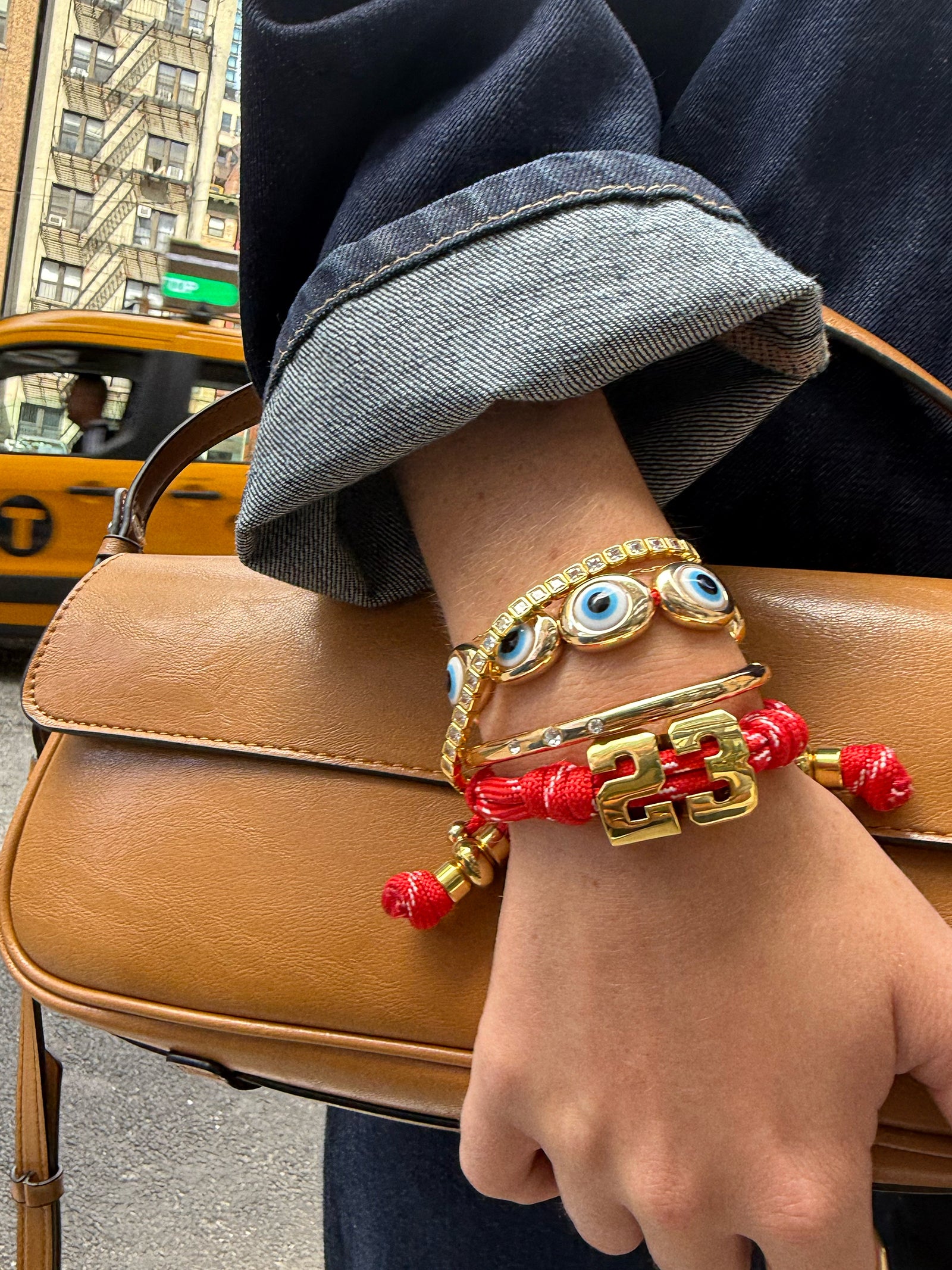 Knotty Varsity Number Custom Bracelet - Marigold Double Digit ...