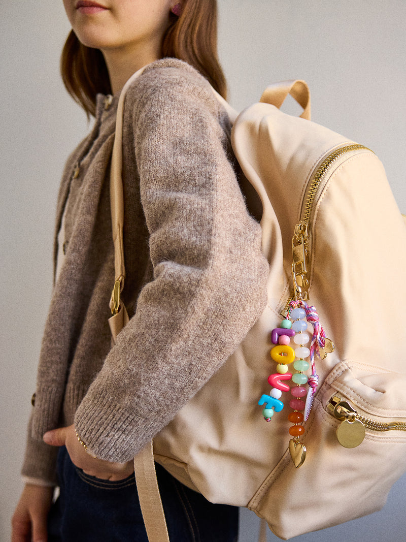 Tug on my Heartstrings Kids' Bag Charm - Multi – Heart keychain – BaubleBar