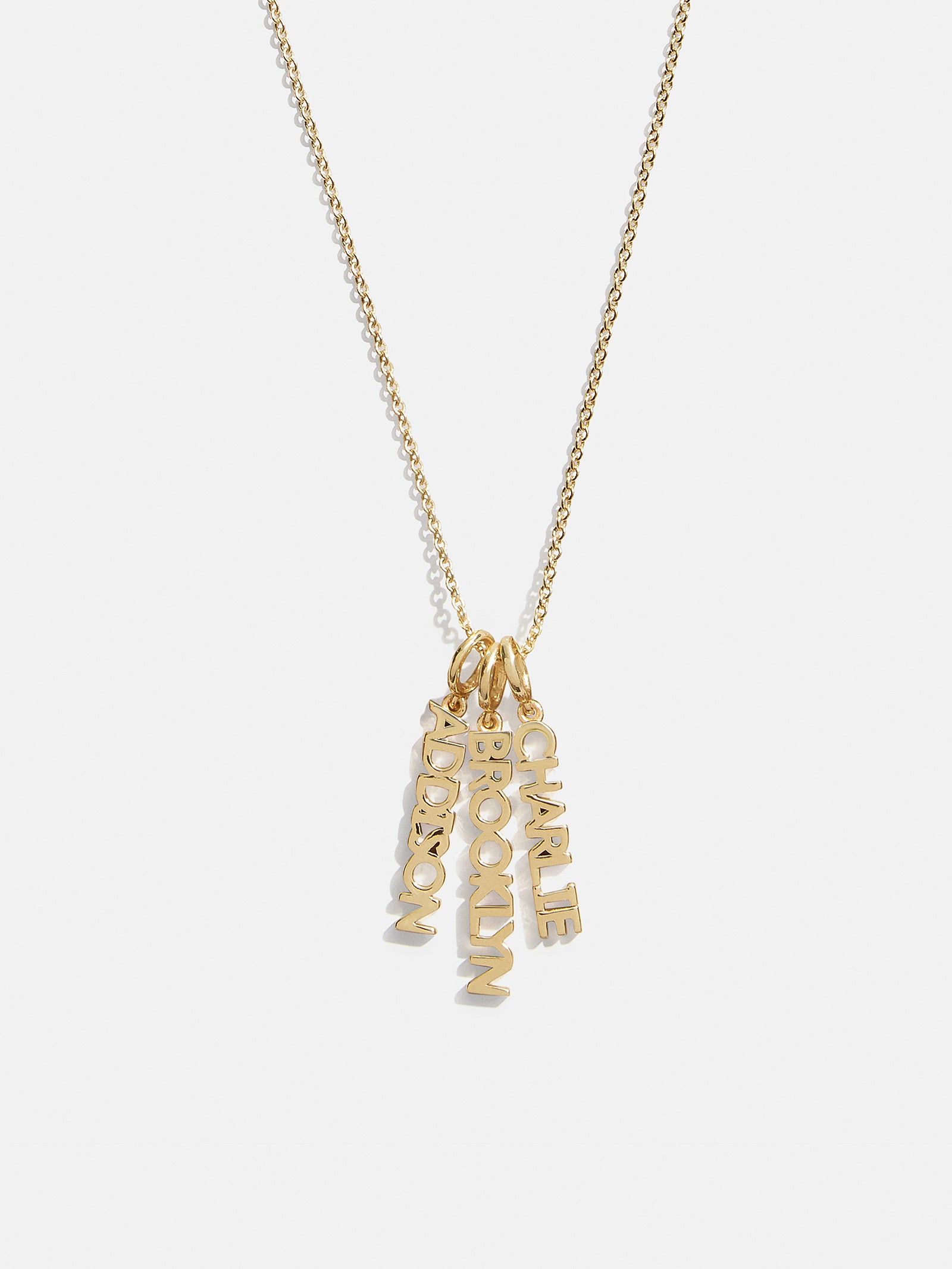 Mini Gold Block Cluster Custom Nameplate Necklace - 3 Names – Enjoy 20% ...
