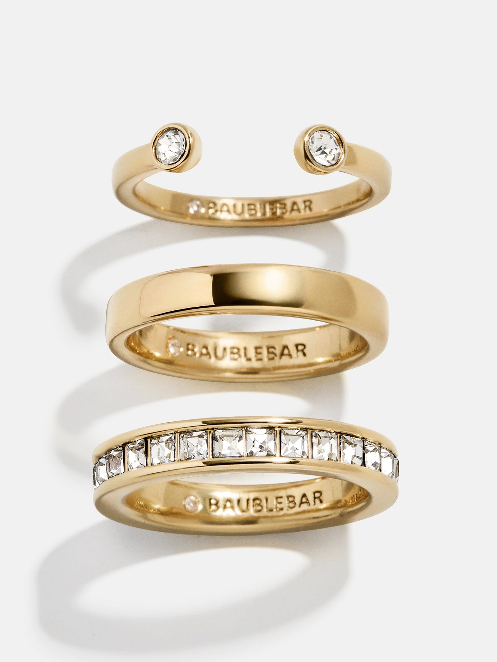 Vera Waterproof Ring Set - Vera Waterproof Ring Set – Set of three gold ...