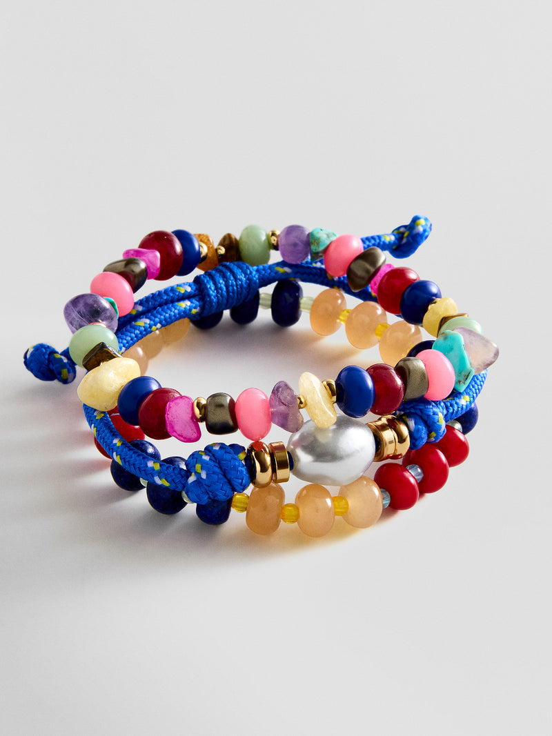 Bold Type Bracelet Set - Bold Type Bracelet Set – Set of three stretch ...
