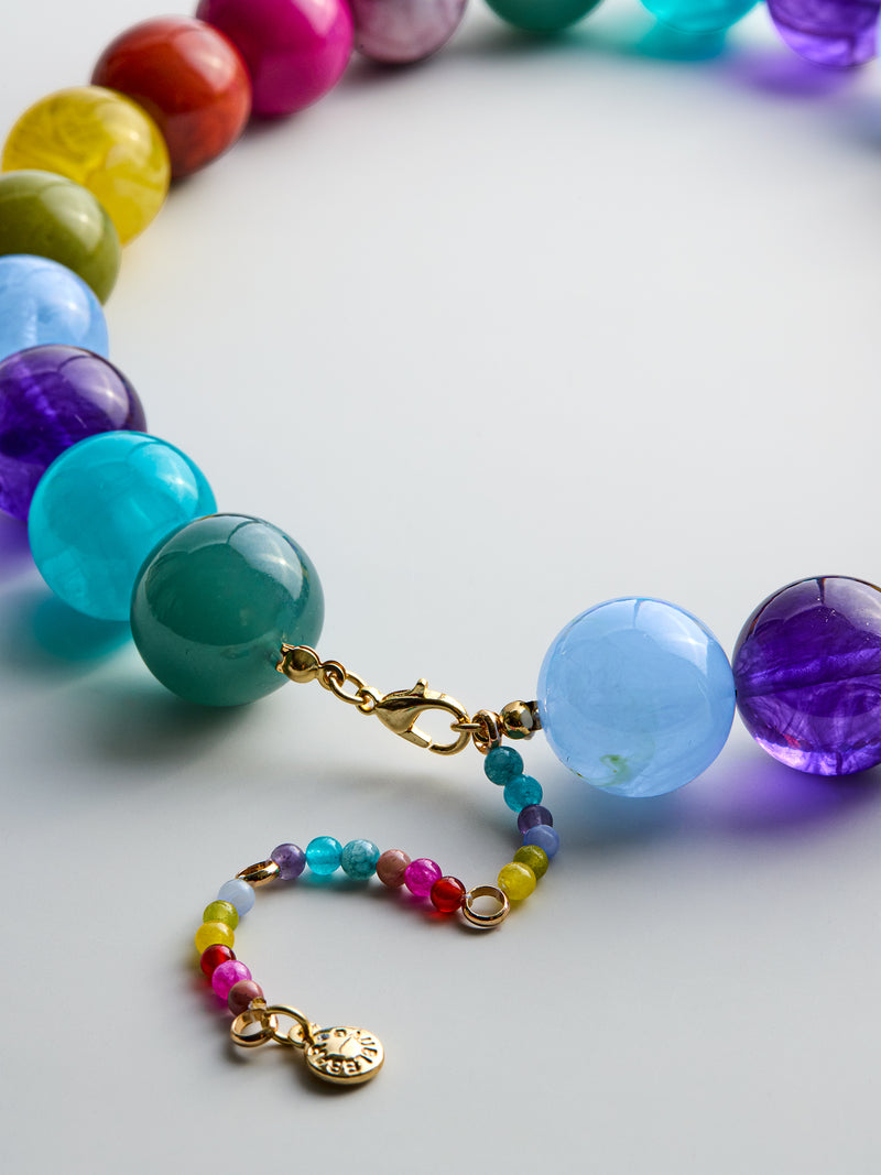 Jane Beaded Necklace - Multi – Chunky statement necklace – BaubleBar