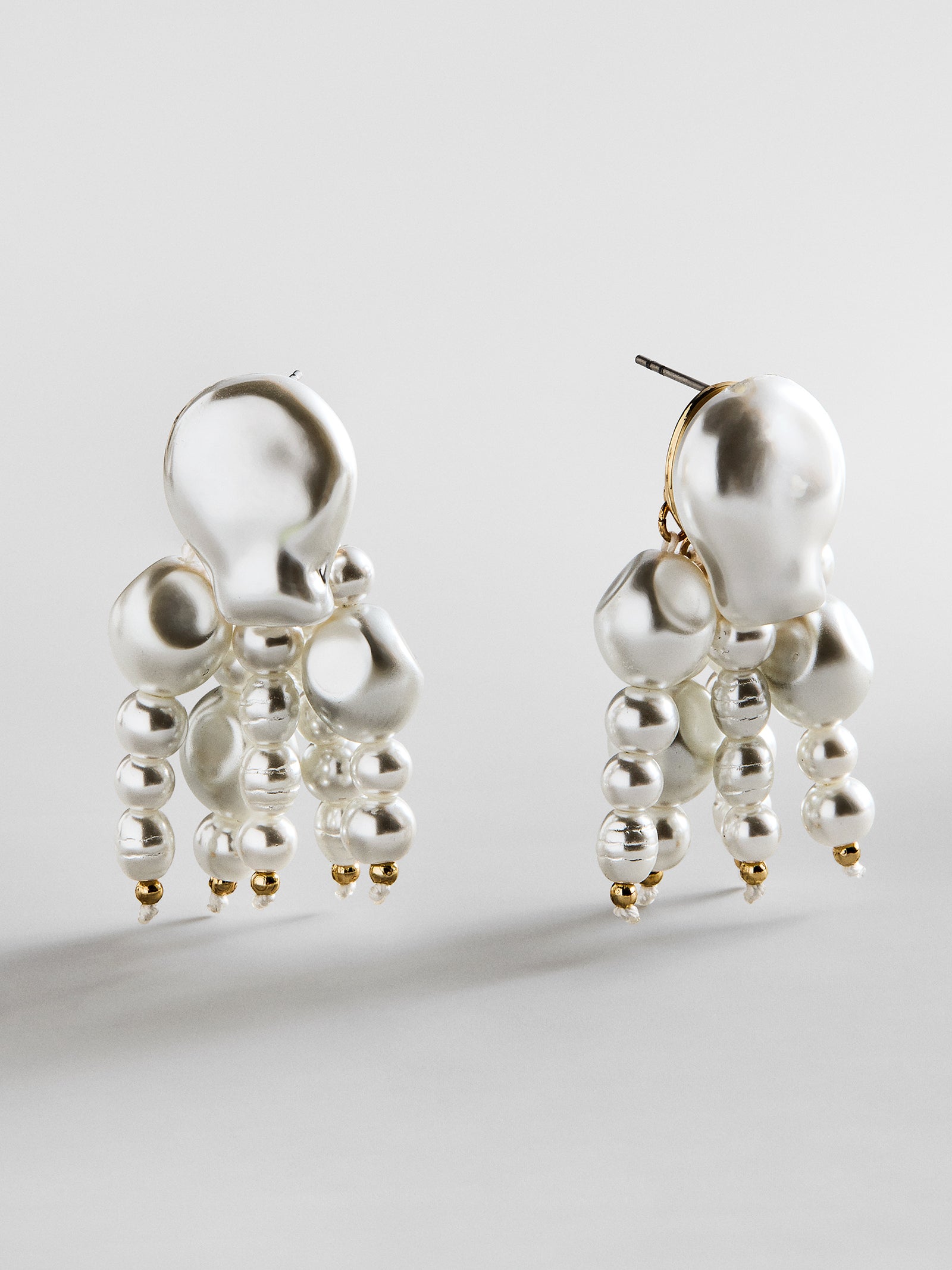 Adeline Statement Pearl Earrings - Pearl – Pearl drop earrings – BaubleBar
