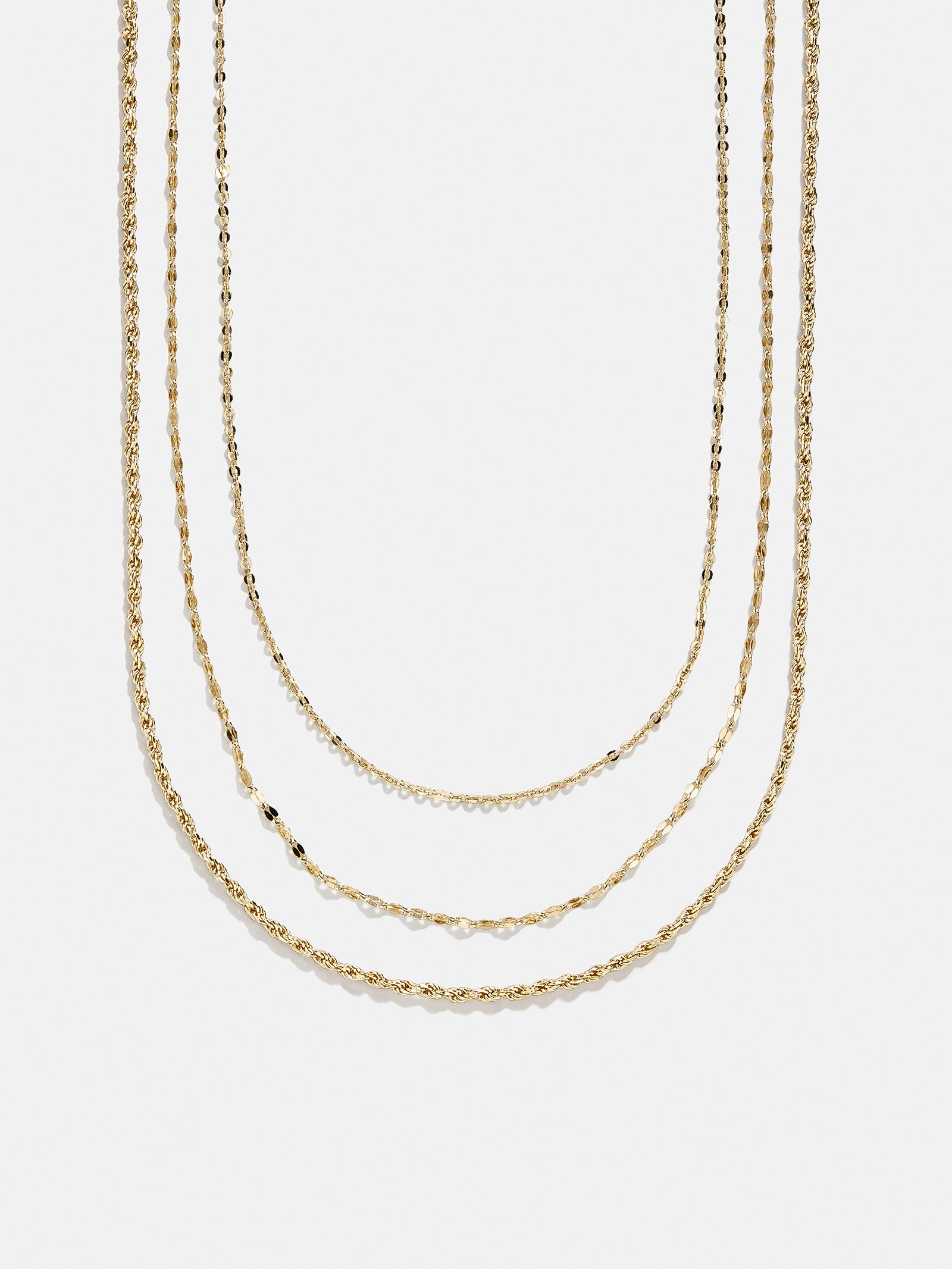 Emma 14K Gold Layered Necklace - Emma 14K Gold Layered Necklace – 3-in ...