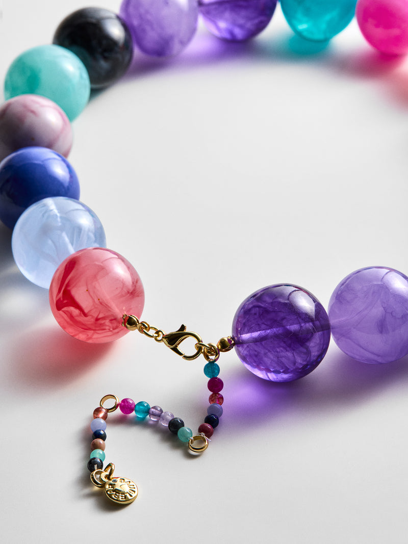 Jane Beaded Necklace - Muted Multi – Chunky statement necklace – BaubleBar