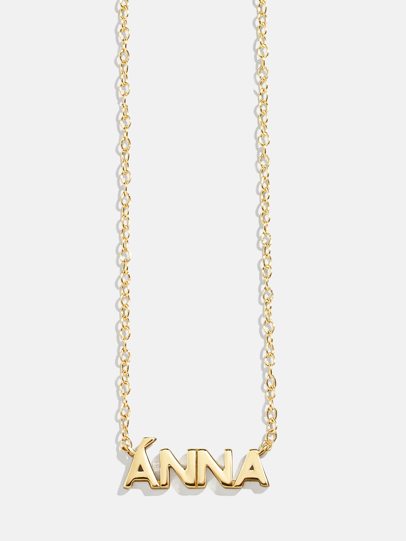 18K Gold Mini Custom Nameplate Necklace - Small – 18K Gold Plated ...