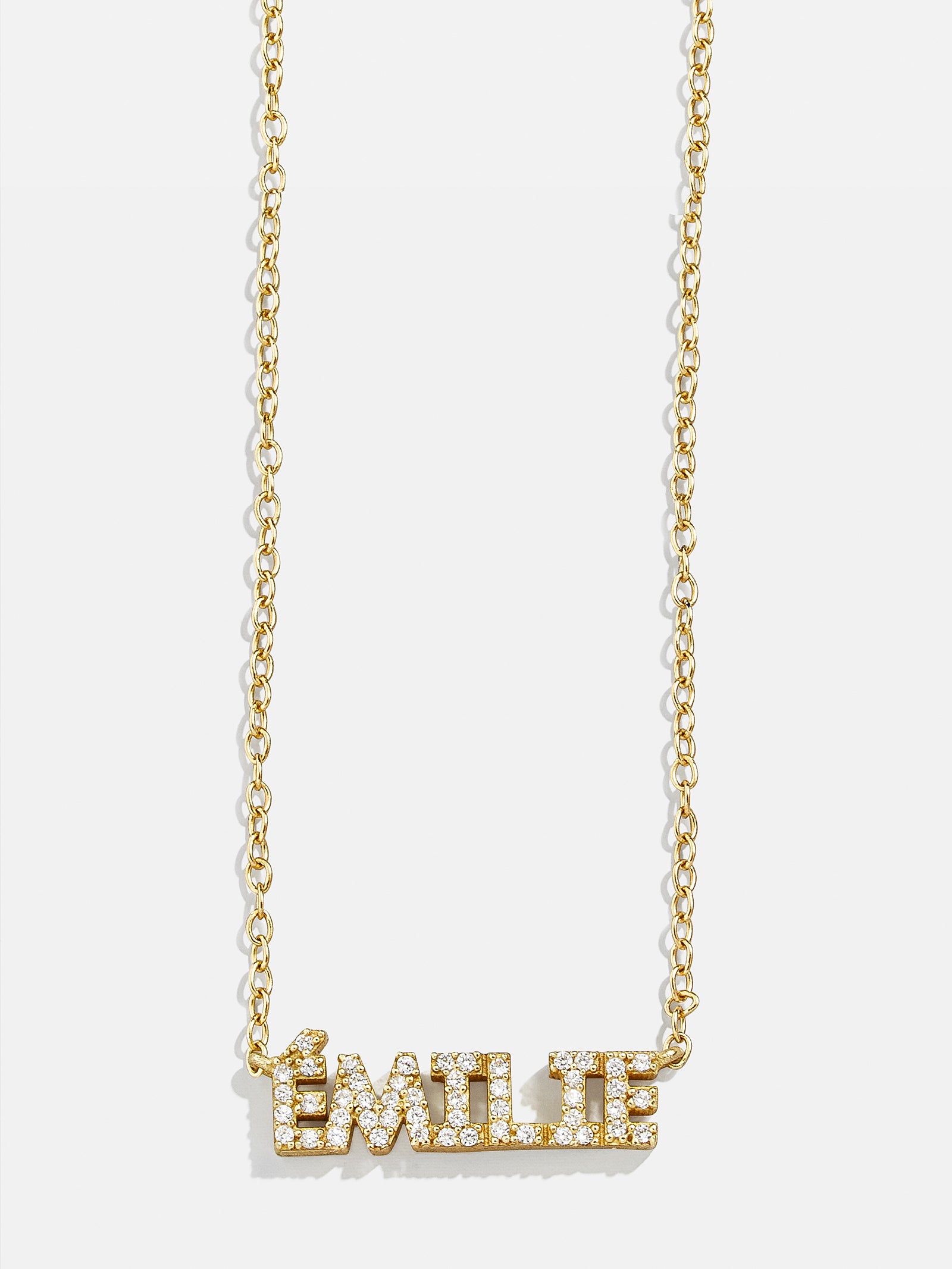 18K Gold Mini Custom Nameplate Necklace - Small – 18K Gold Plated ...