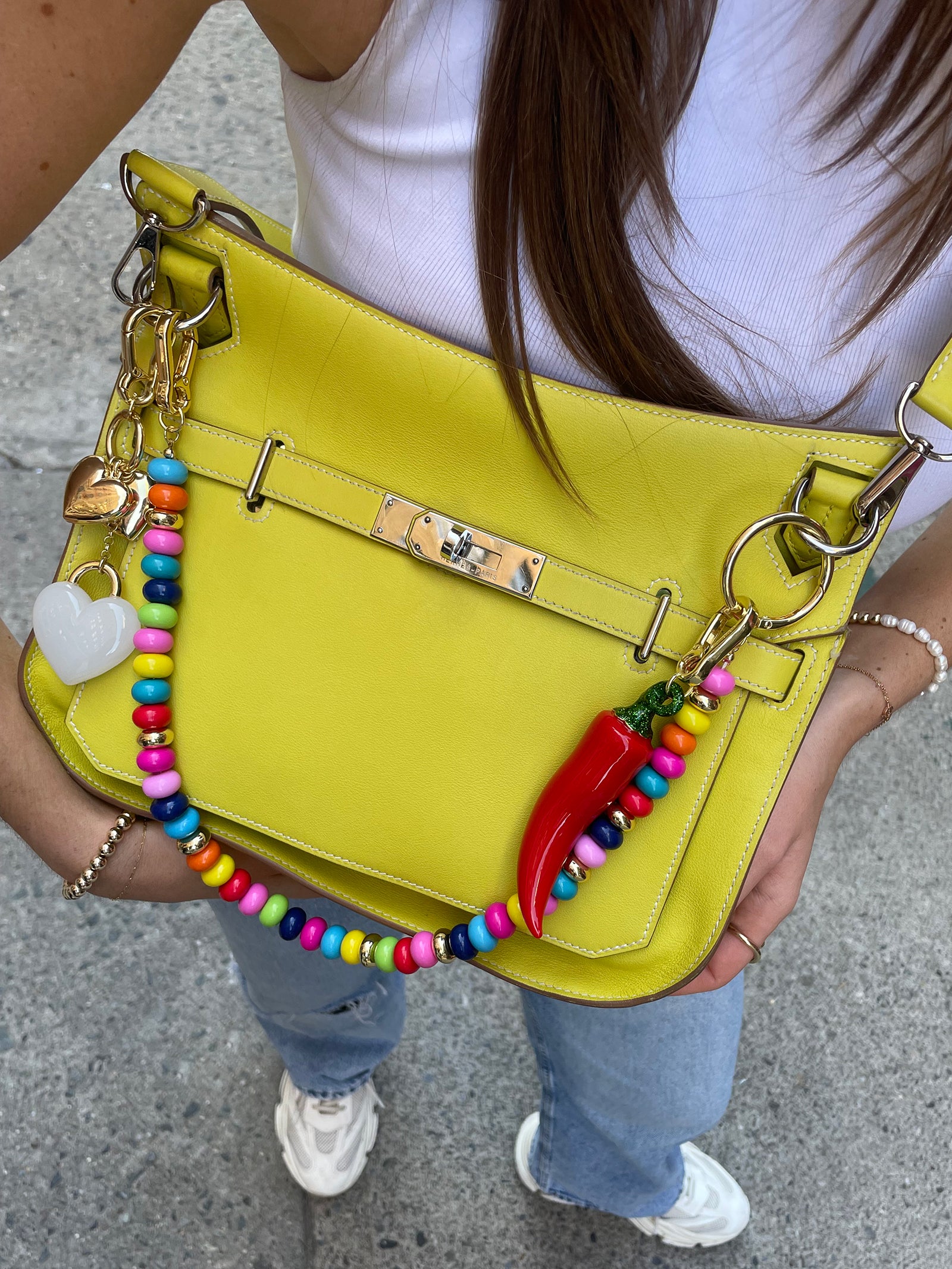 Bring The Heat Bag Charm - Pepper – Red chili pepper bag charm – BaubleBar