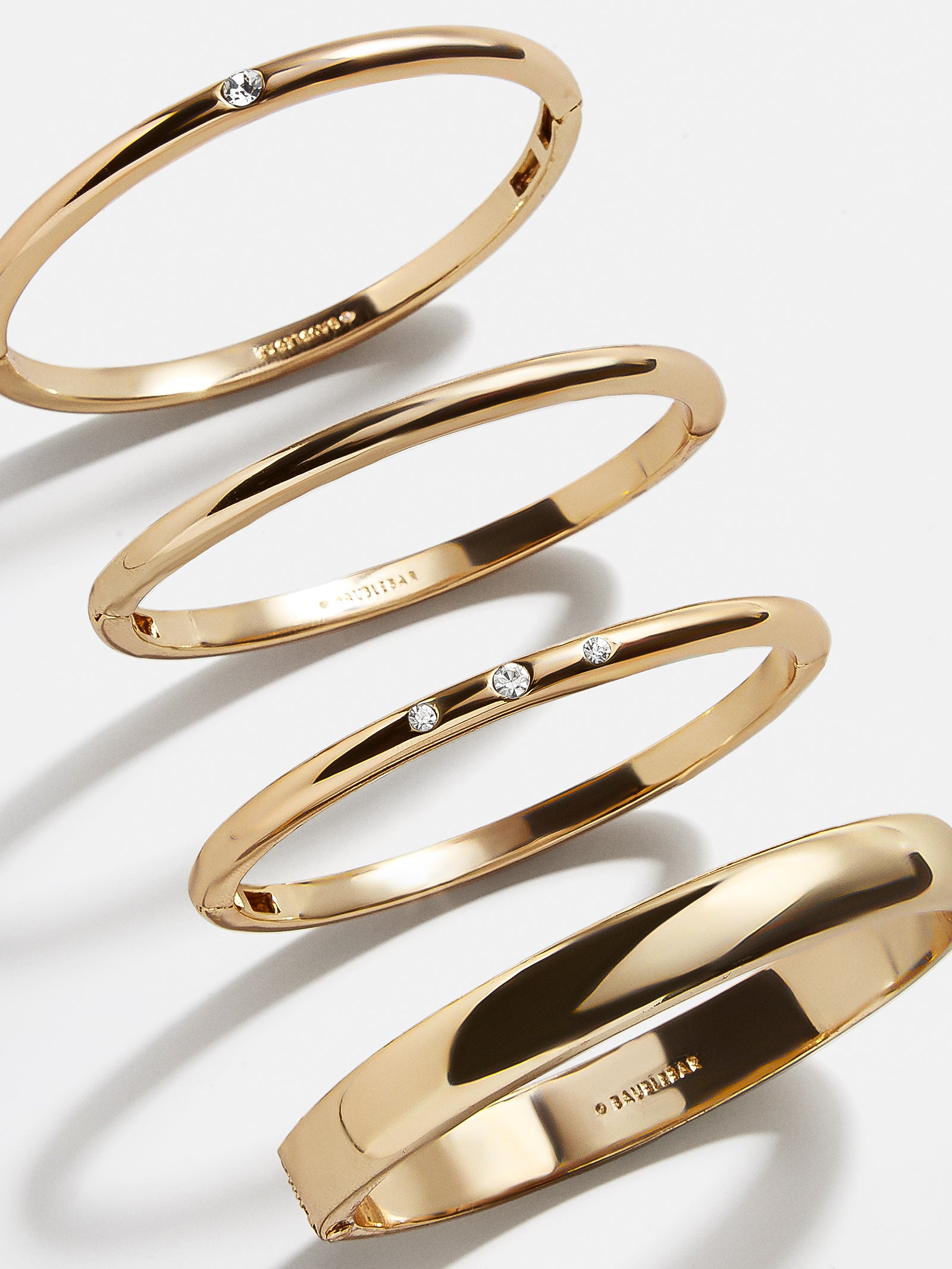Nadia Hinge Bangle - Thin Bangle – Gold bangle – BaubleBar