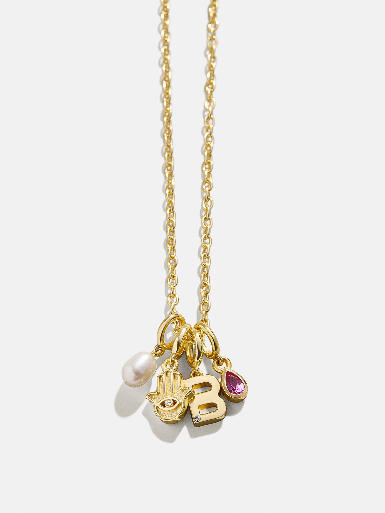 Cluster Charm Necklace - Cable Chain – Customizable charm necklace ...