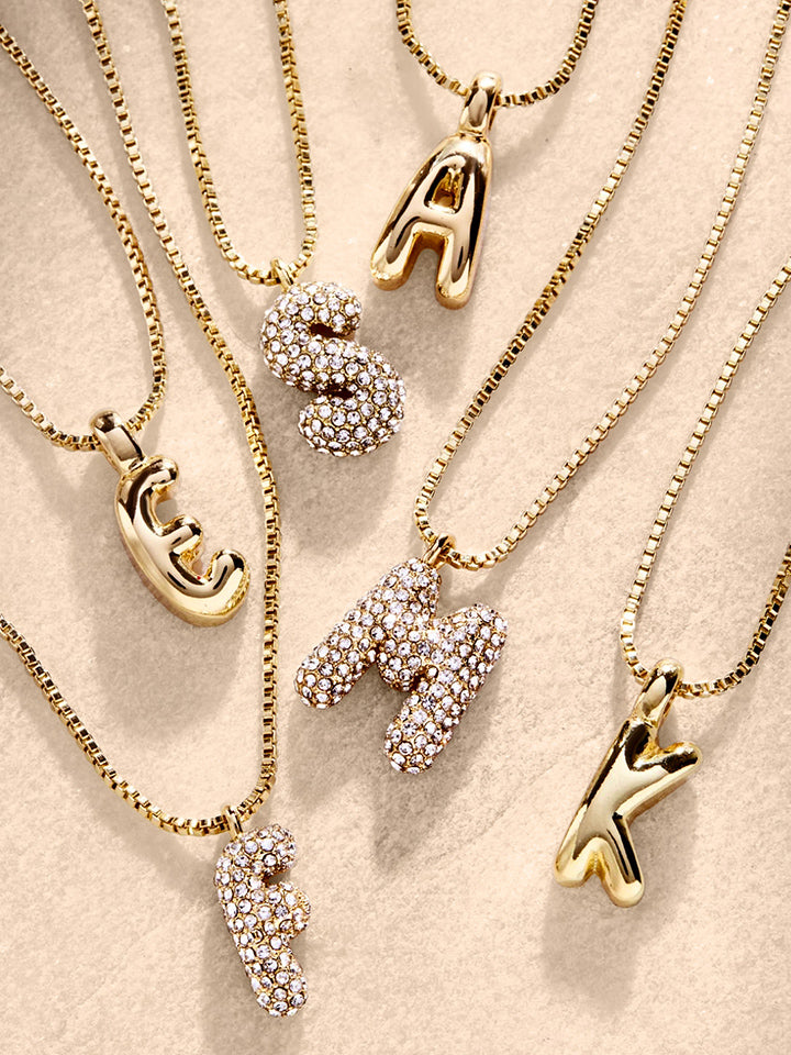 Gwen Mini Bubble Initial Necklace - Gold – 20% OFF ONE WEEK ONLY ...