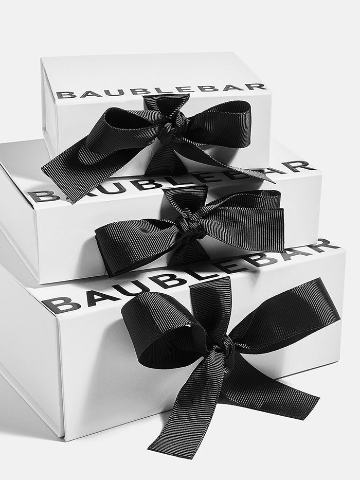 Large White Gift Box With Bow - L – BaubleBar gift box – BaubleBar