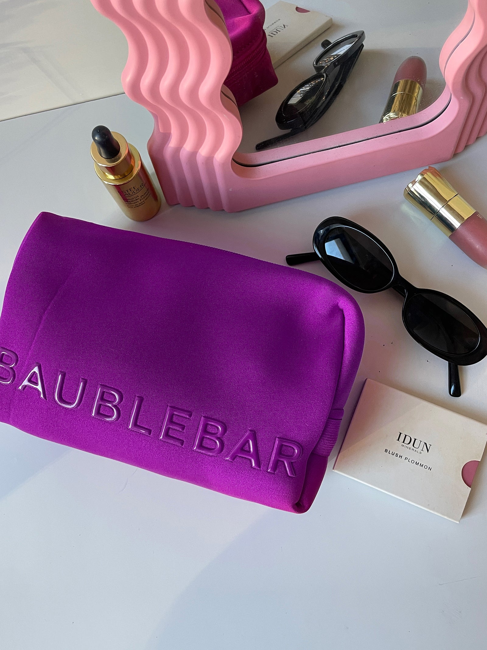 Take It Away Storage Pouch - Purple – Neoprene storage pouch – BaubleBar