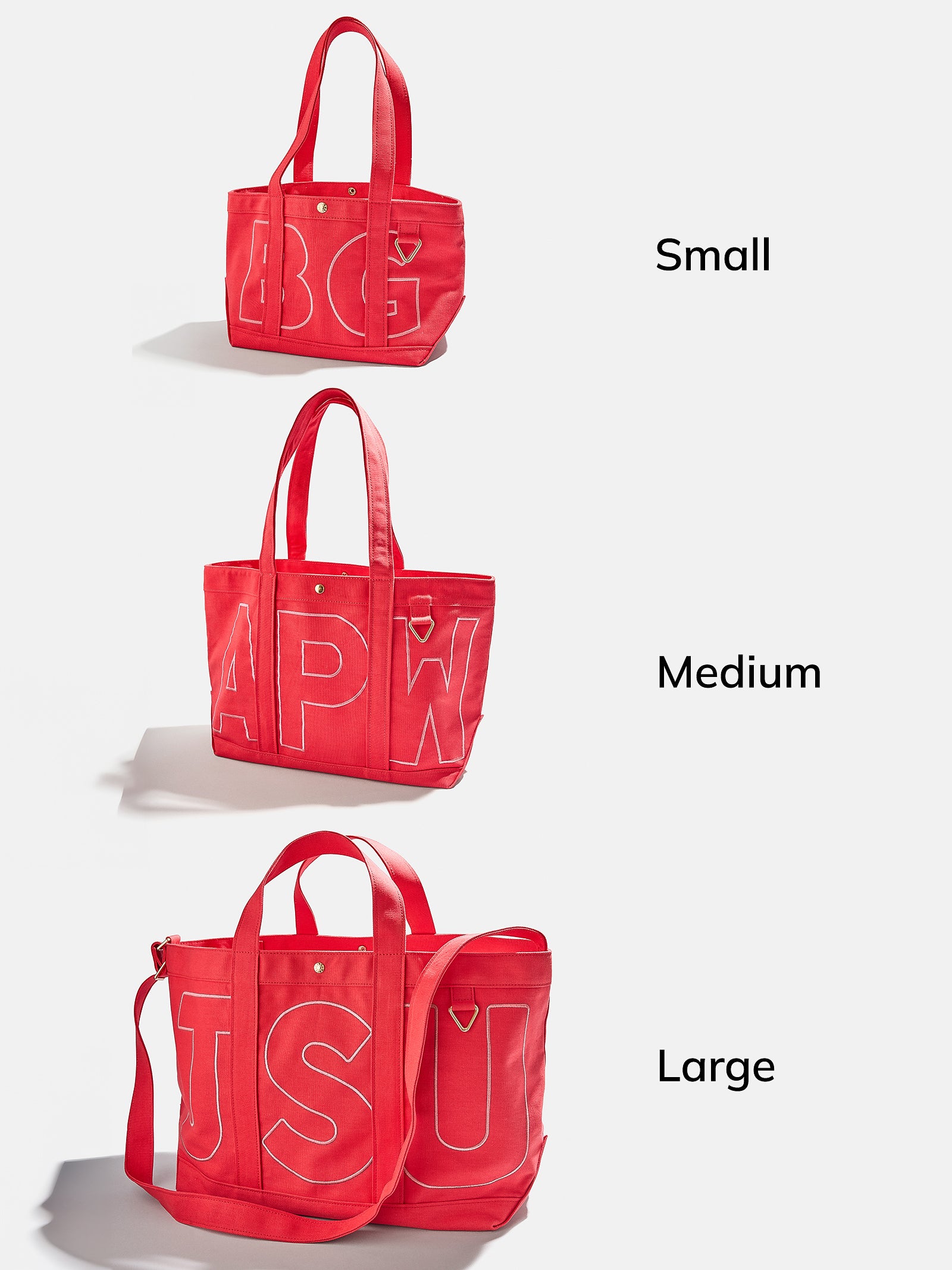 Custom Alpha Tote - Cherry Red – Personalized canvas tote bag with ...