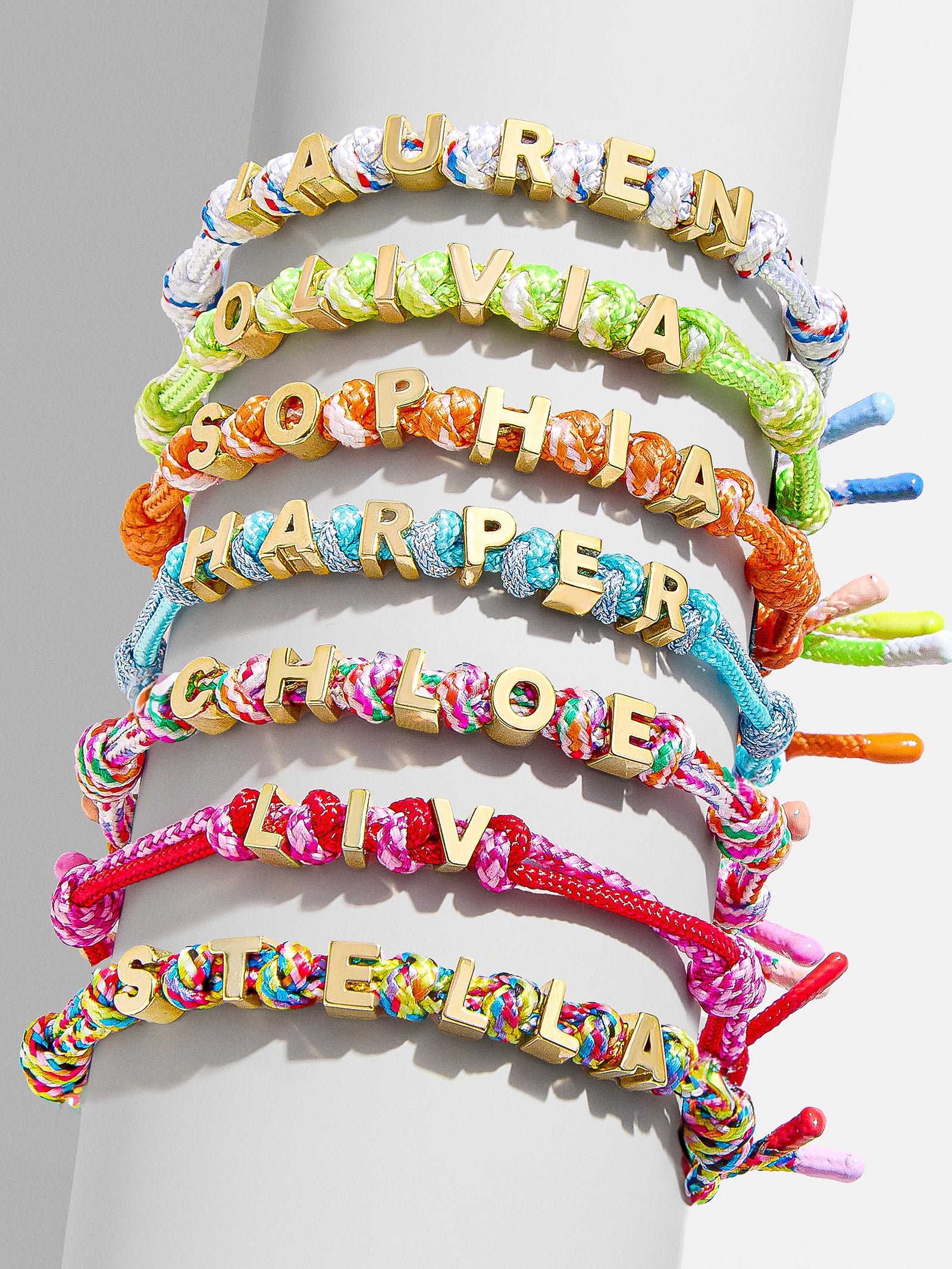 Custom Knotted Nameplate Bracelet - Blue/Light Purple – Customizable ...