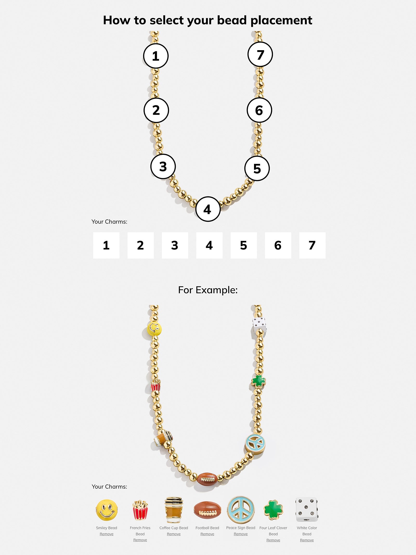 Custom Pisa Charm Necklace - Charm Necklace – Gold beaded charm ...