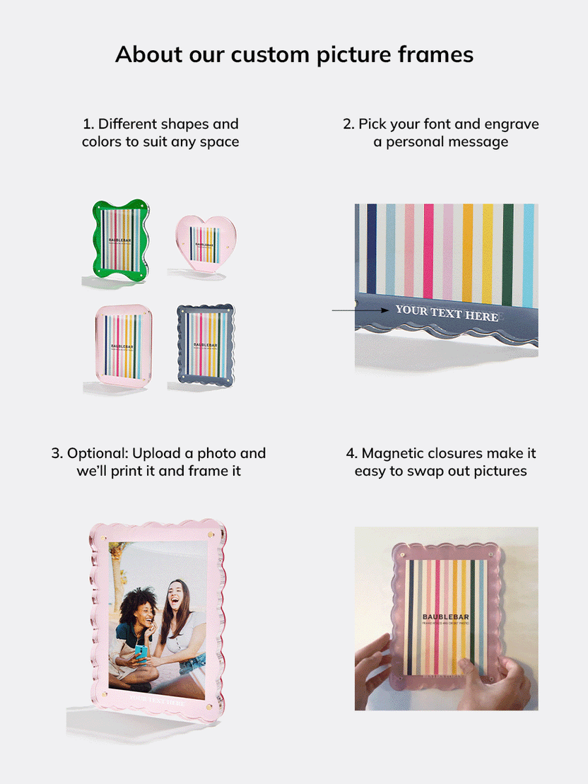 Personalized Picture Frames - Custom Acrylic Frames | BaubleBar