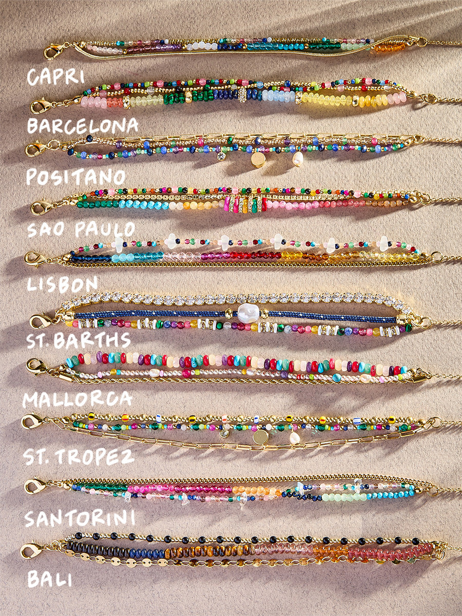 Rowan Semi-Precious Layered Bracelet - Bali – Three bracelets for ...