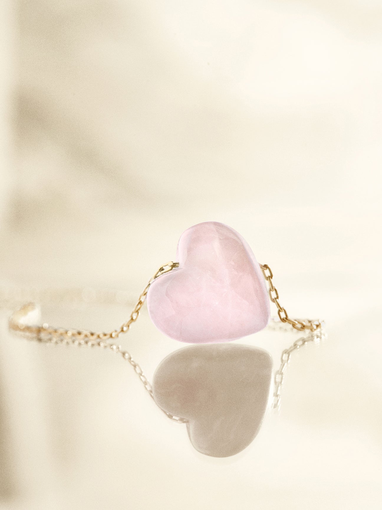 Juno Rose Quartz Necklace - Rose Quartz Stone – Heart pendant necklace ...