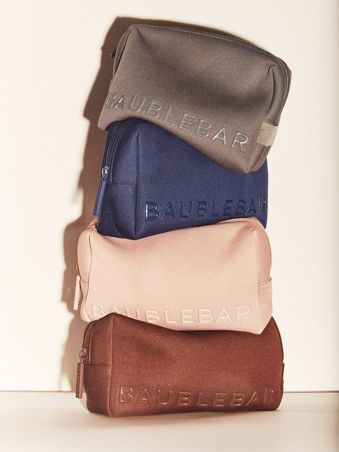 Take It Away Storage Pouch - Gray – Neoprene storage pouch – BaubleBar