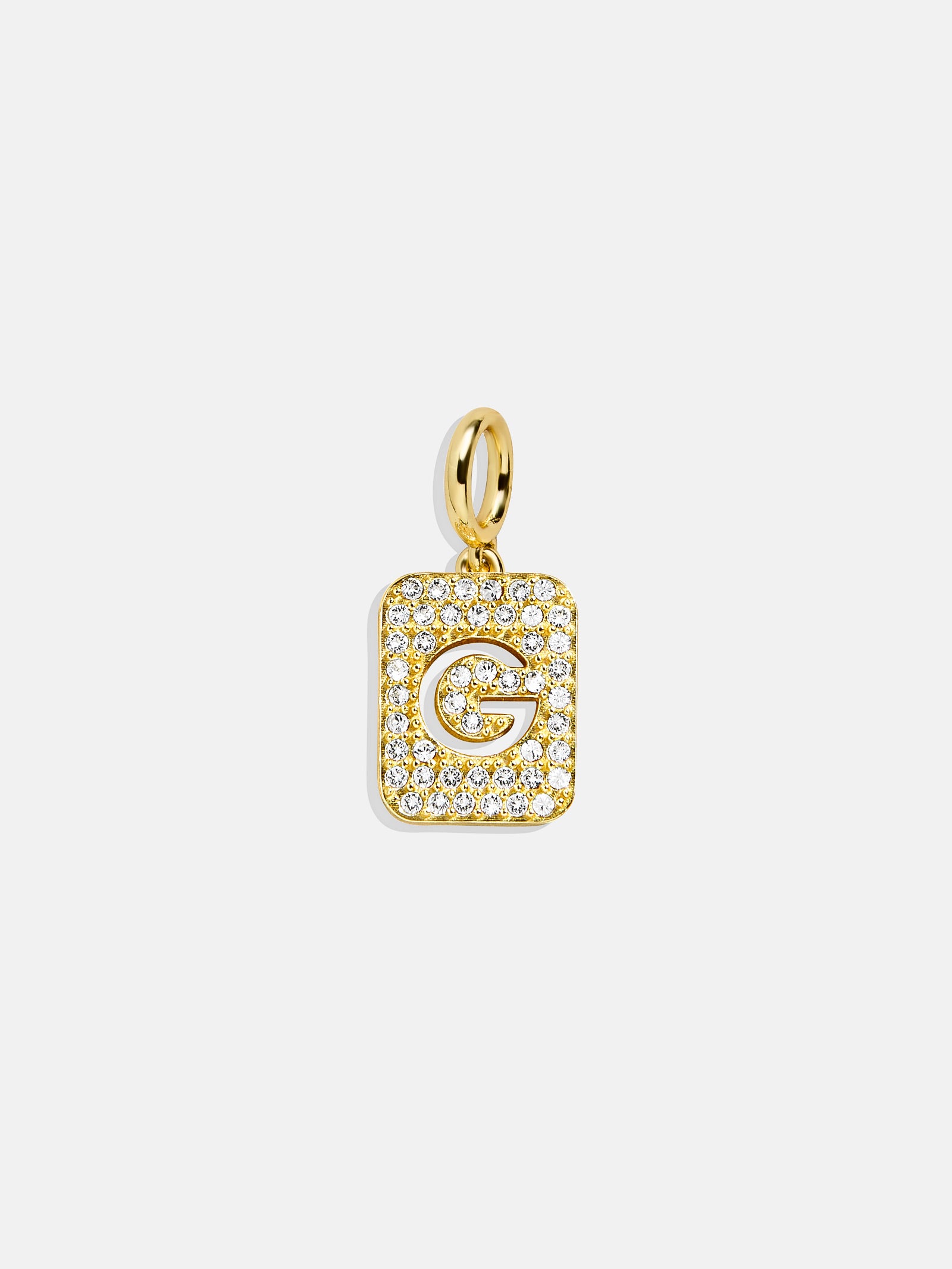 Block Pavé Initial Cluster Charm - G – Give a little love: Enjoy 15% ...