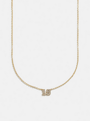 Varsity Gold/Pavé Number Custom Necklace - One Gold Station ...