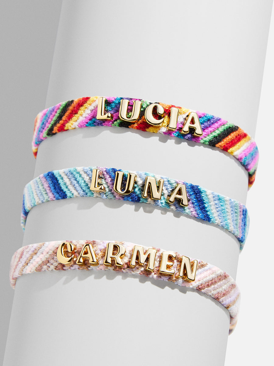Woven Kids' Custom Friendship Bracelet - Multi Stripe – Made with Love ...