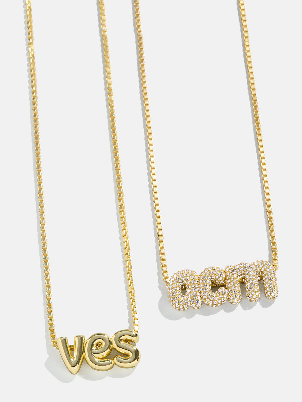 Bubble Jewelry | Bubble Letter Necklace & Rings | BaubleBar