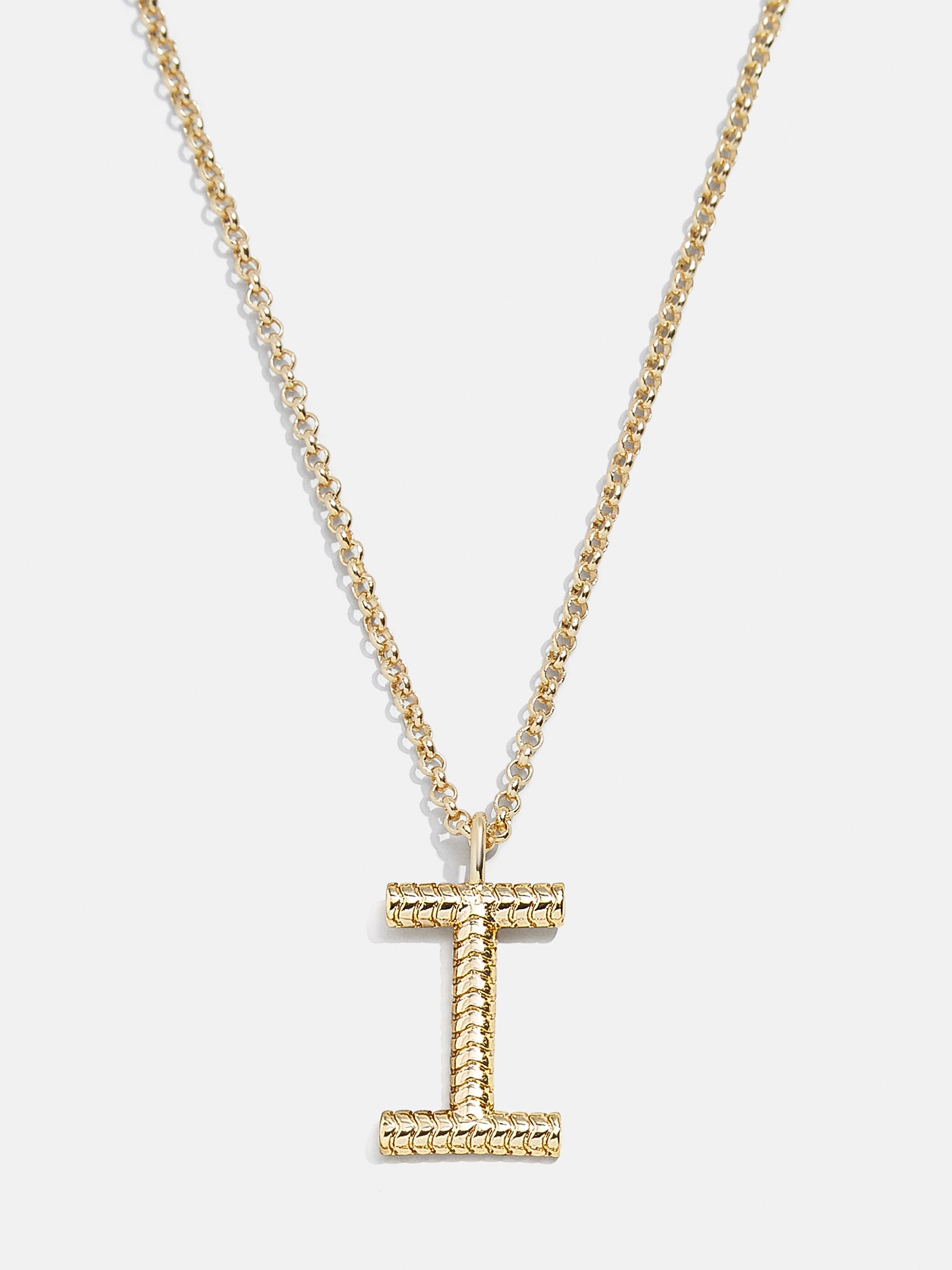 Classic Initial Necklace - Ribbed Initial – 20% Off 2+ Necklaces with ...