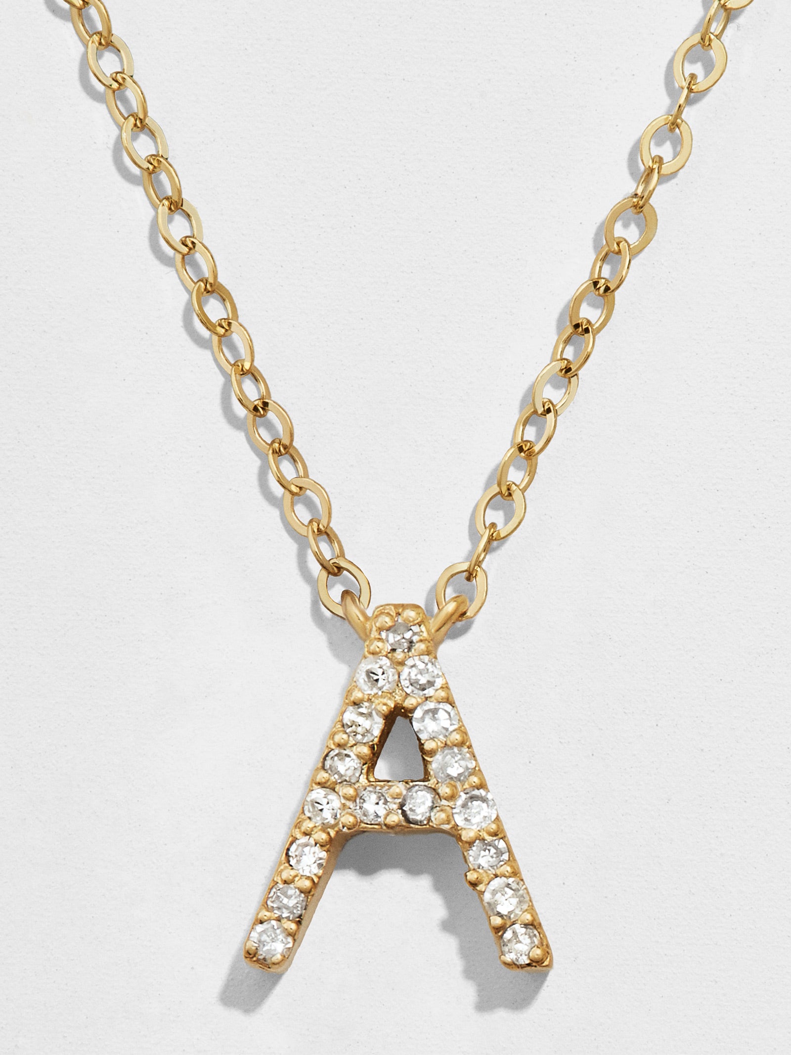 14K Gold Diamond Initial Necklace – 14K Gold Diamond necklace – BaubleBar