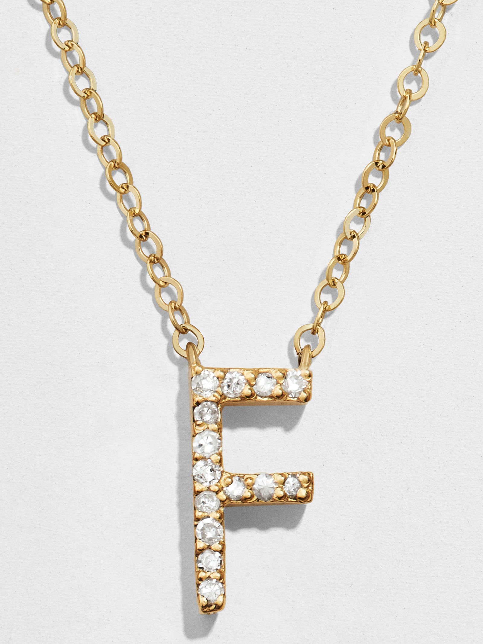 14K Gold Diamond Initial Necklace – 14K Gold Diamond necklace – BaubleBar