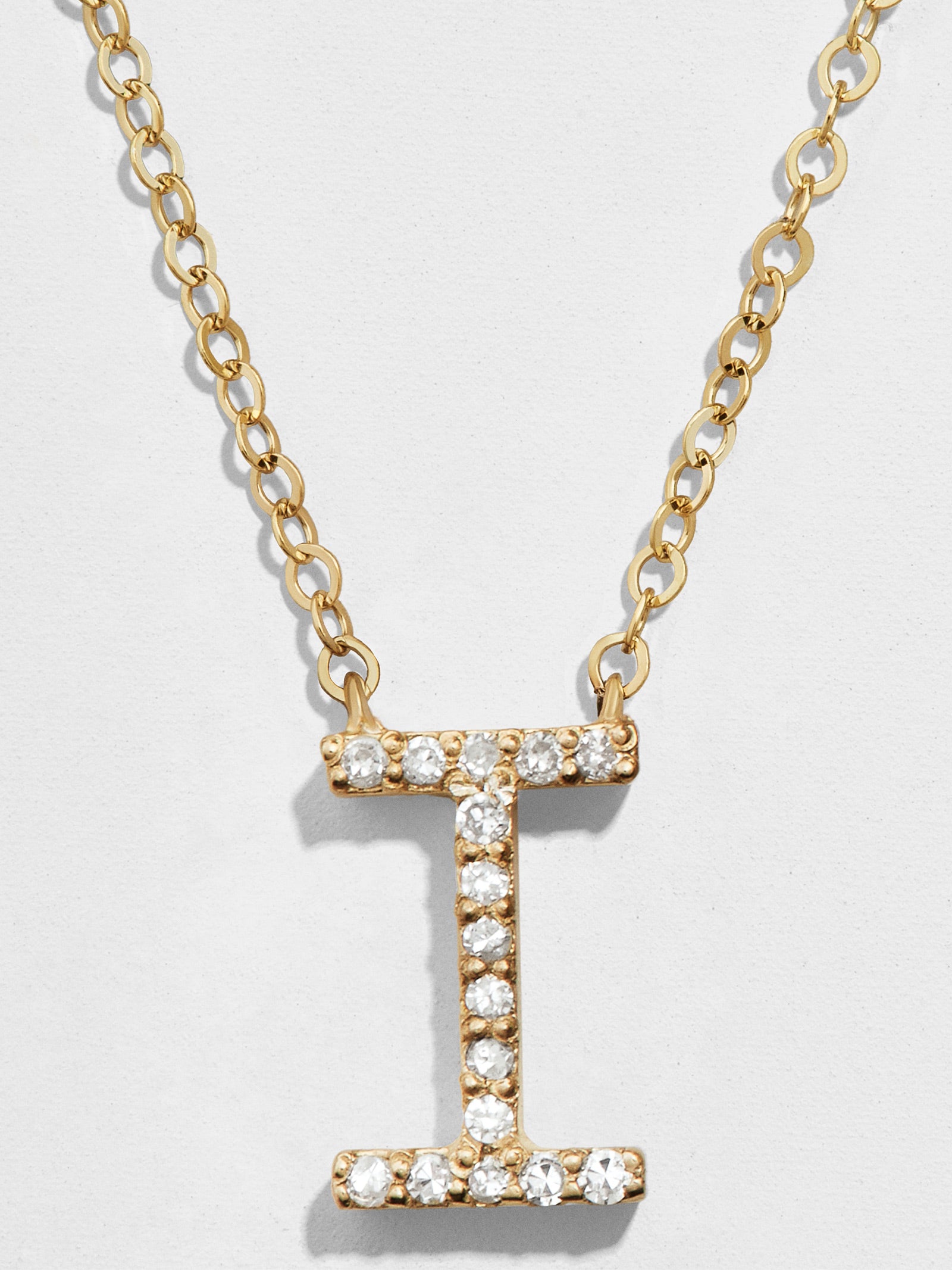 14K Gold Diamond Initial Necklace – 14K Gold Diamond necklace – BaubleBar