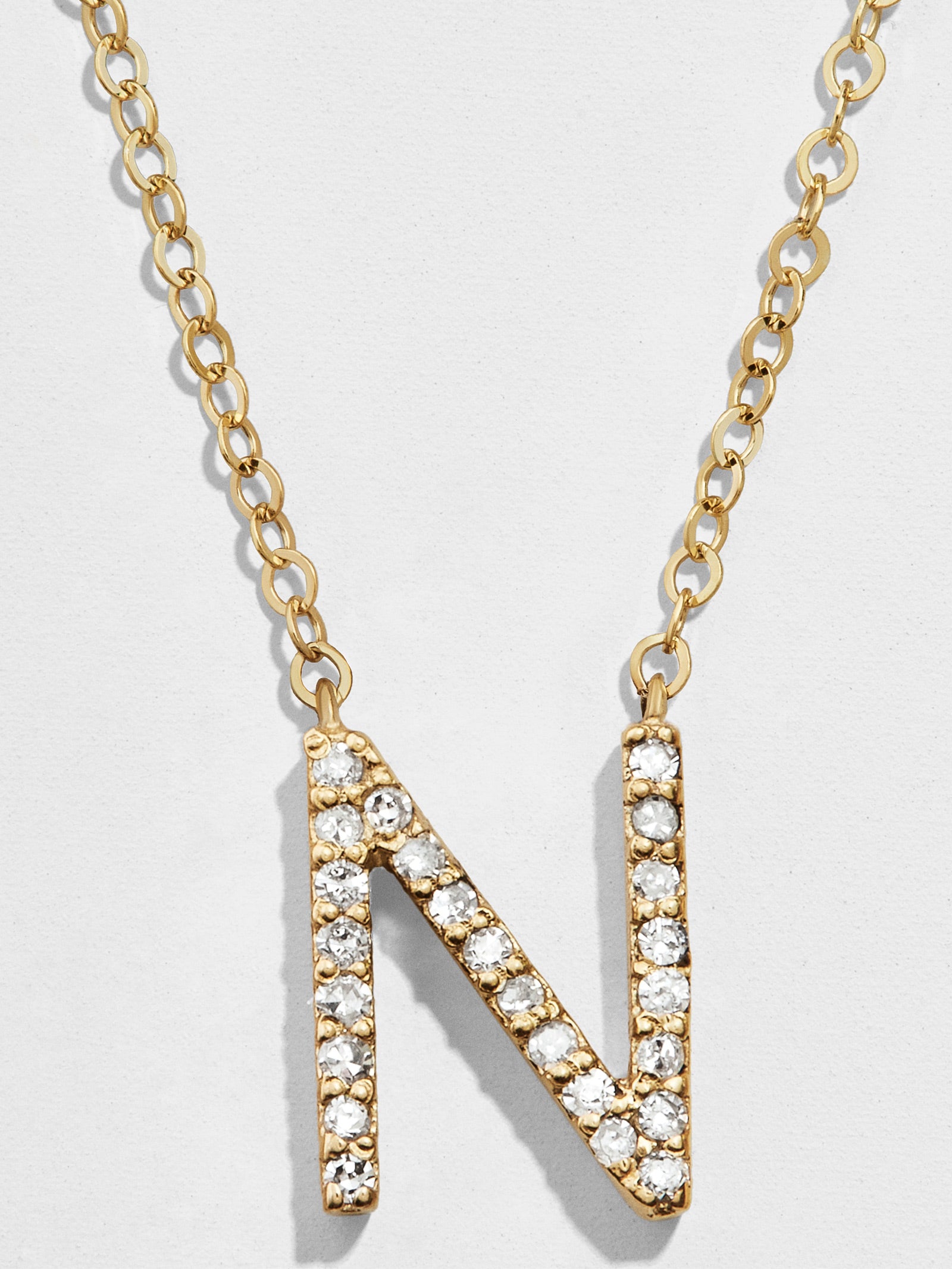 14K Gold Diamond Initial Necklace – 14K Gold Diamond necklace – BaubleBar