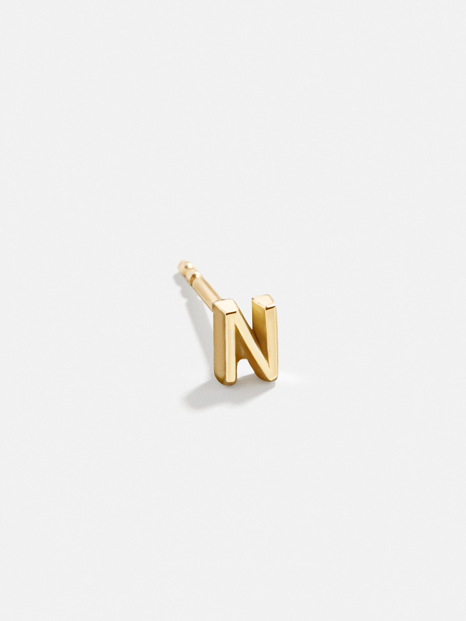 18K Gold Single Initial Earring - Gold – Give a little love: Enjoy 15% ...